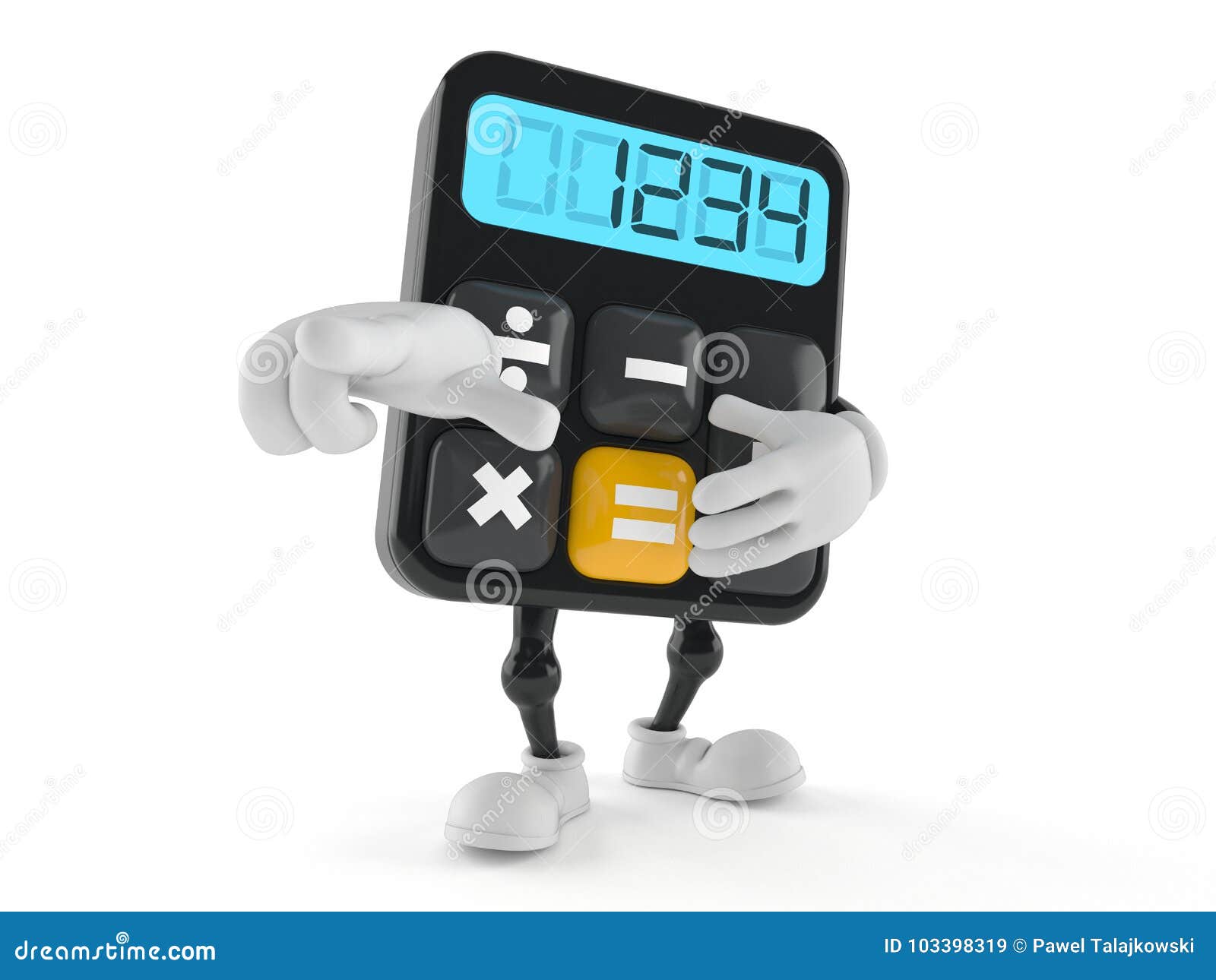 Calculator Character With Chart Royalty-Free Stock Photography ...