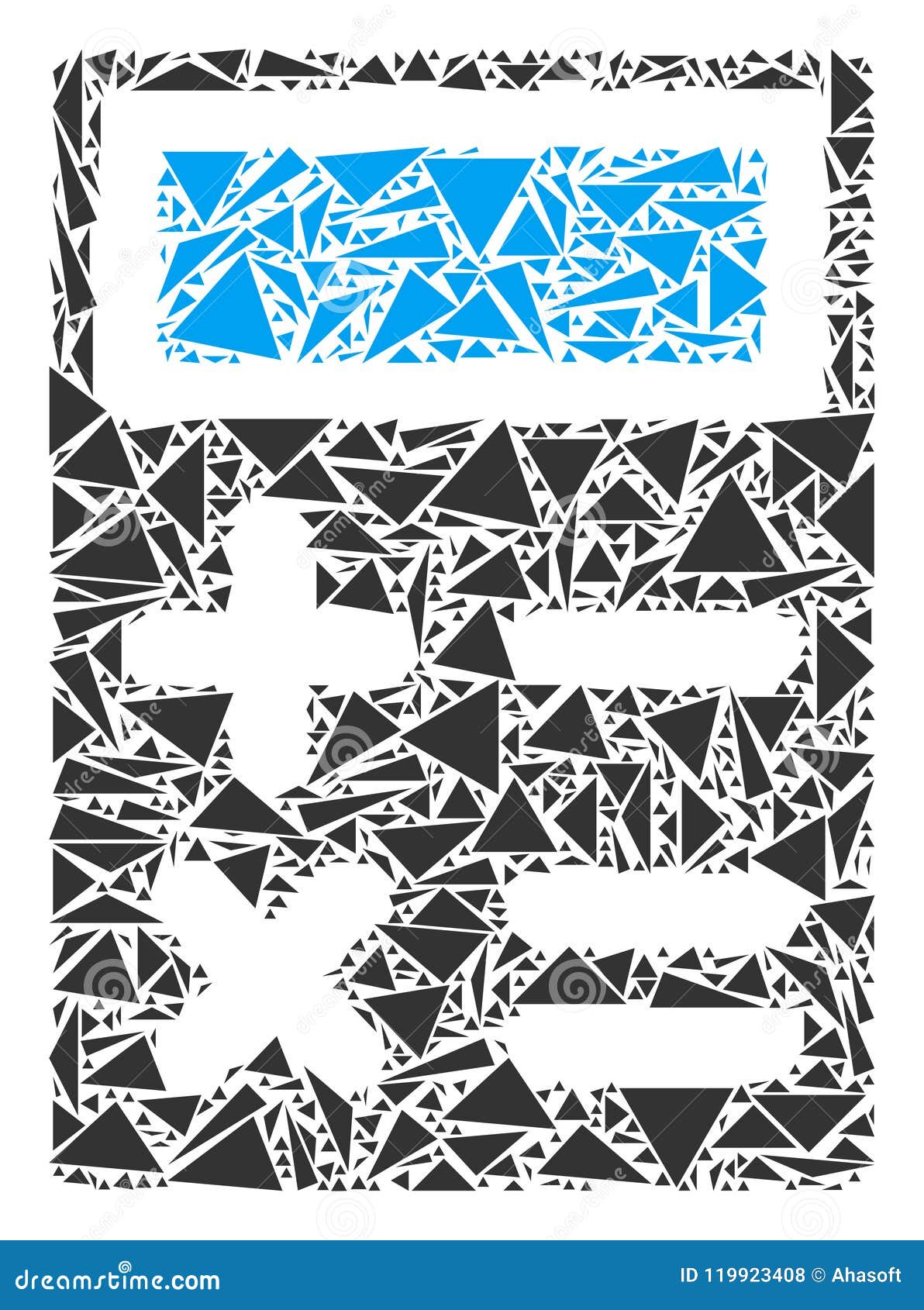 Calculator Collage of Triangles Stock Vector - Illustration of ...