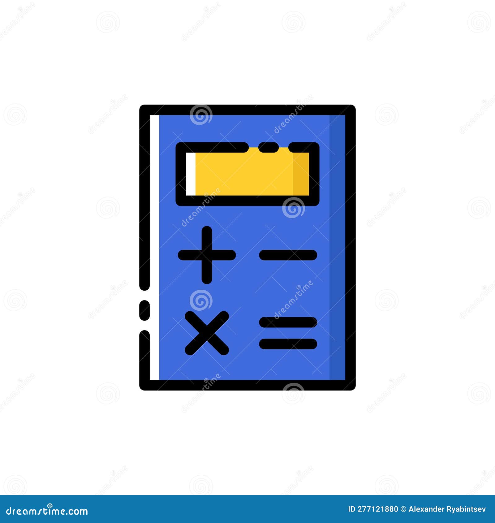 Calculator Colourful Vector Illustration. Math Tool Sign Icon. Stock ...