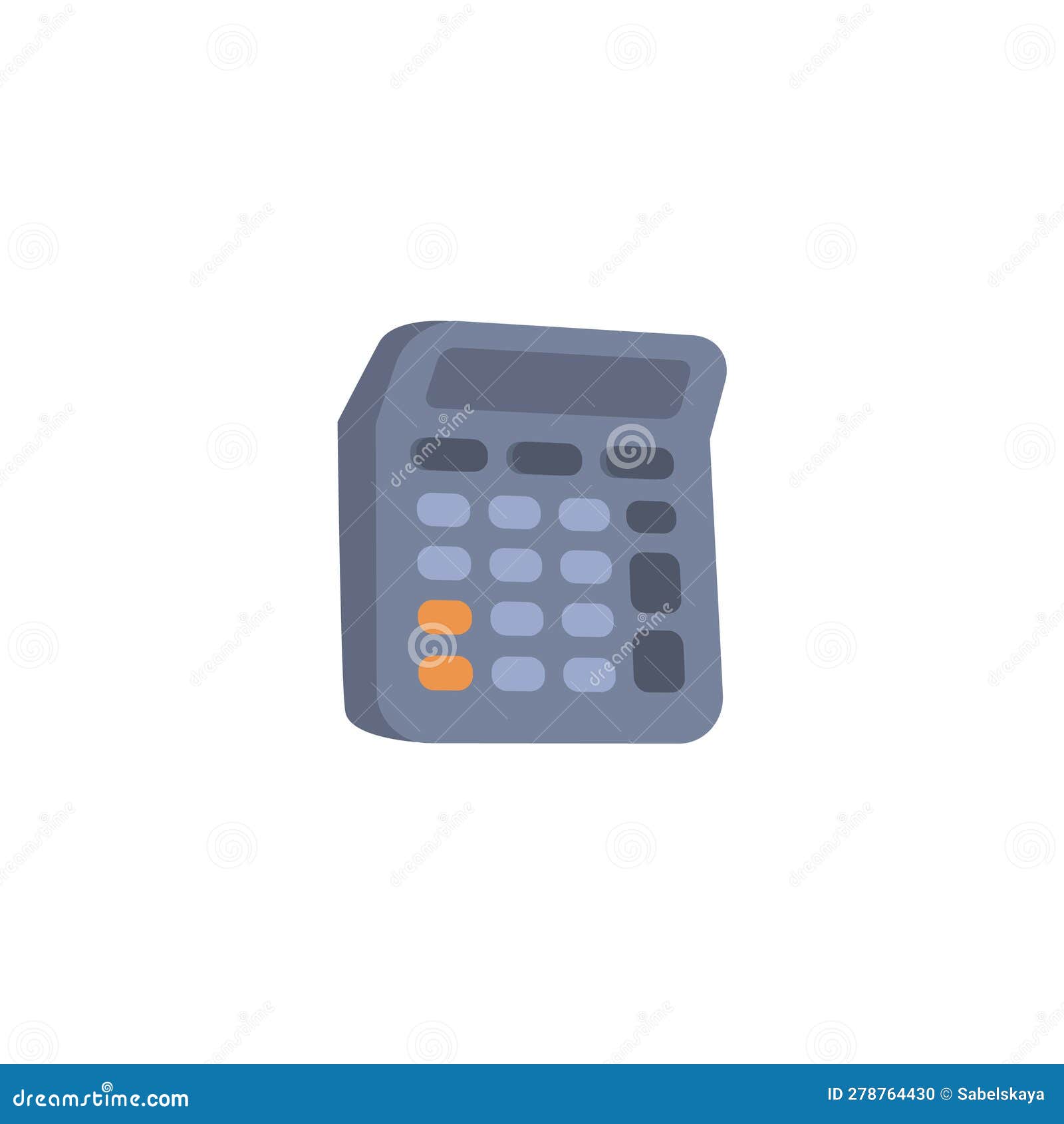Calculator Counting Device for School Math Flat Vector Illustration ...