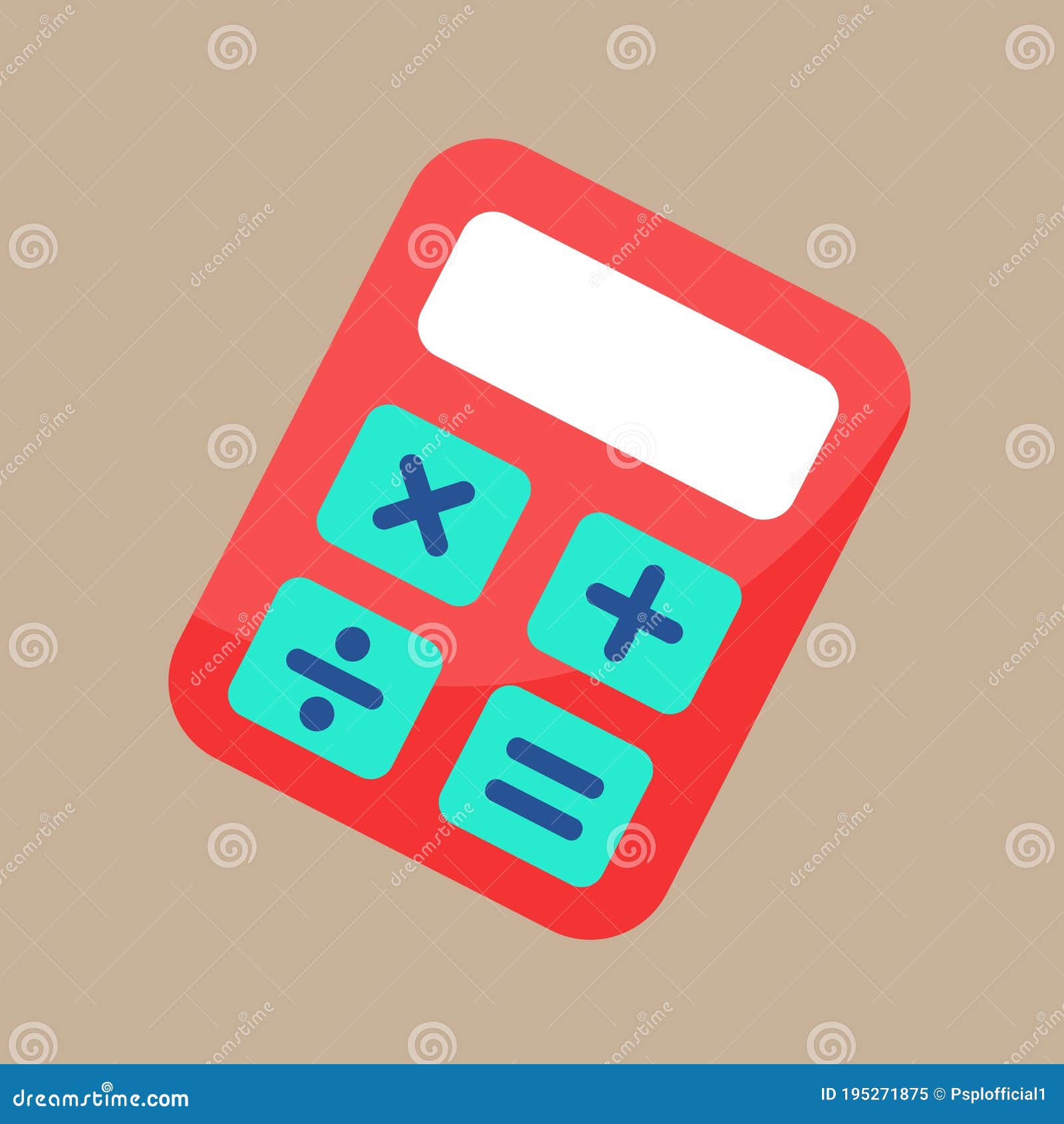 Calculator Design Vector Flat Objects Stock Vector - Illustration of ...