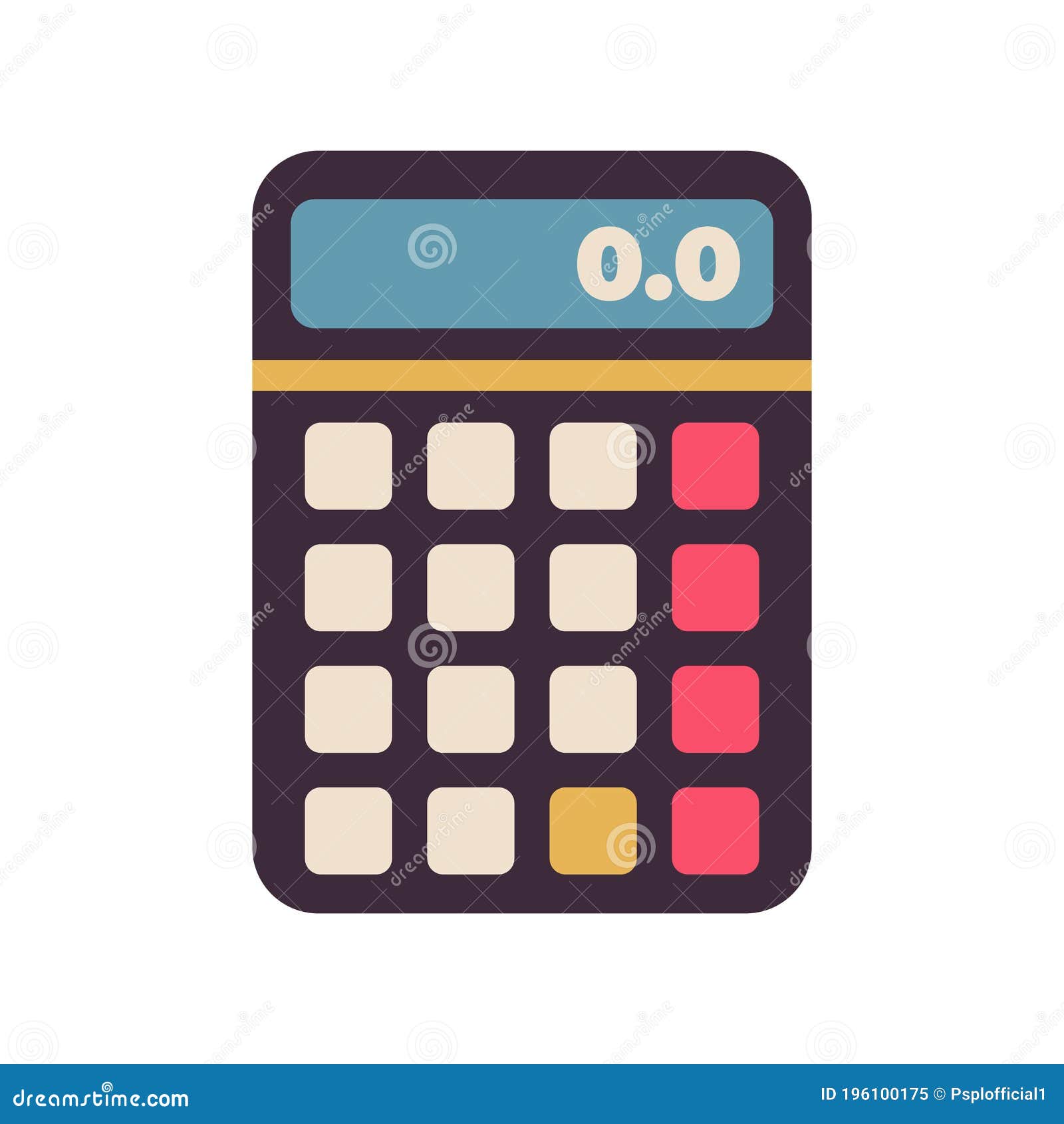 Calculator Design Vector Objects Illustration Science Elements and ...