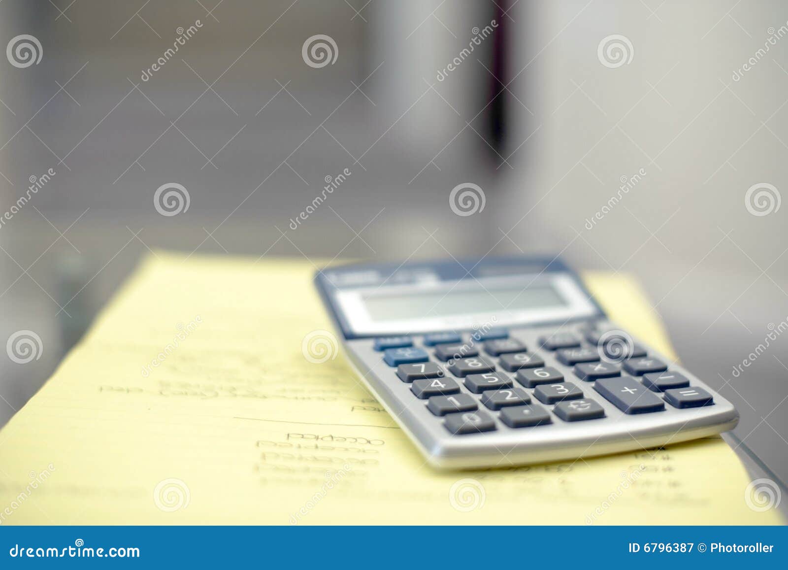 Calculator on Desk stock image. Image of financial, legalpad - 6796387