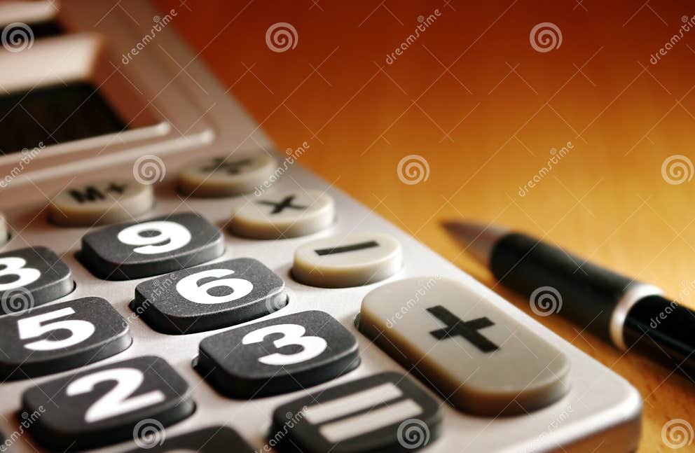 Calculator on a Desk and a Place Stock Photo - Image of calculator ...