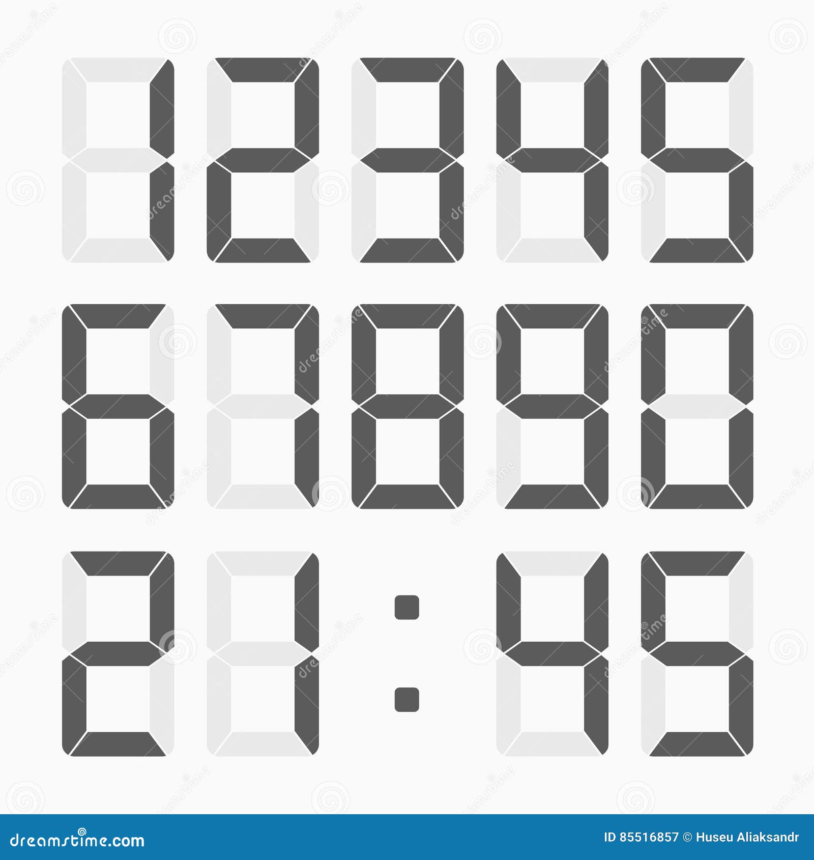 Calculator Digital Numbers Set. Stock Vector - Illustration of digital ... Calculator Digital Numbers Set. Stock Vector - Illustration of digital ...