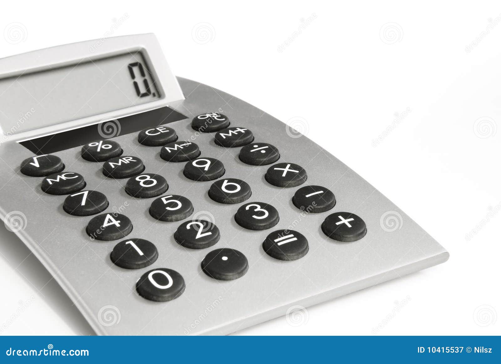 Calculator with Display stock image. Image of panel, stats - 10415537