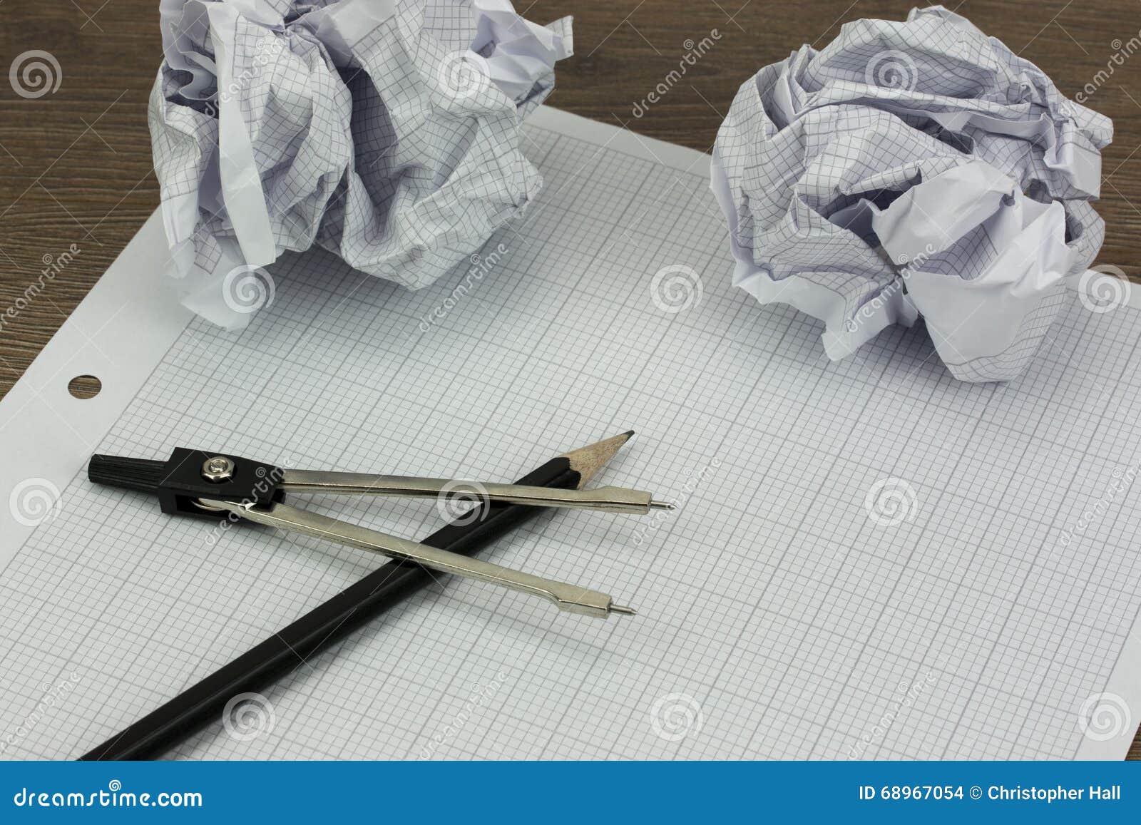 Calculator and Drawing Equipment and Graph Paper Stock Photo - Image of ...