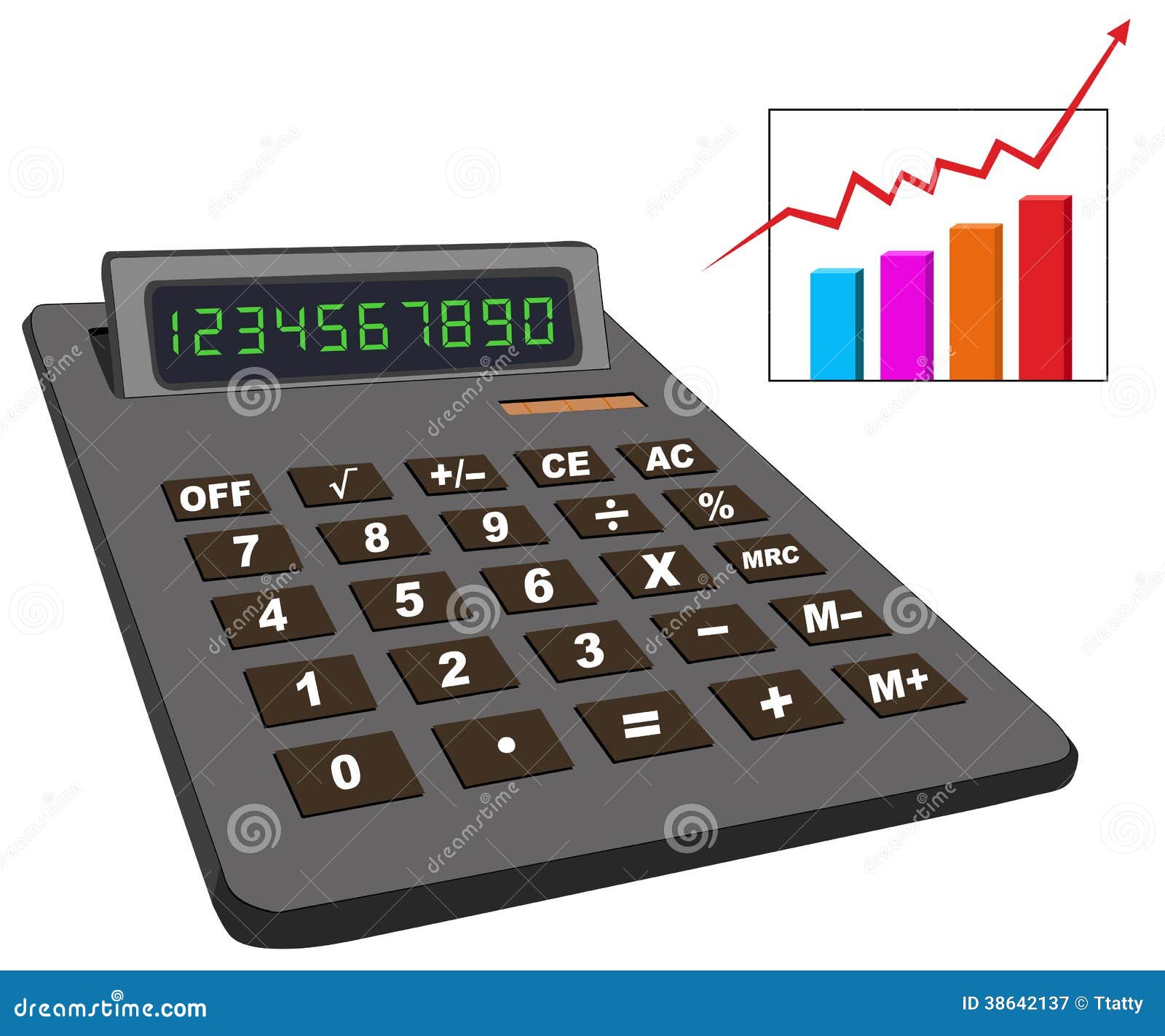 Calculator stock vector. Illustration of isolated, calculate - 38642137