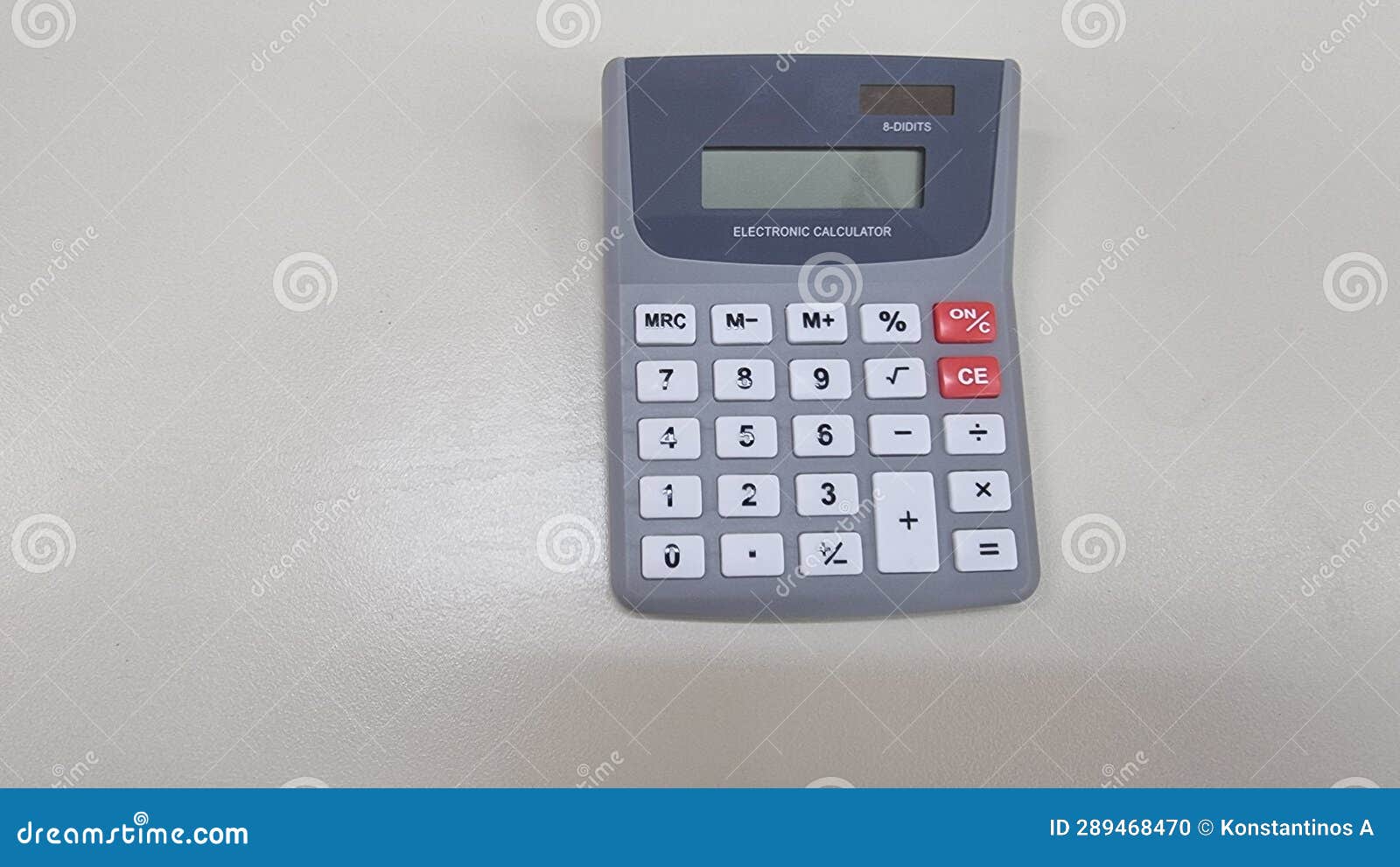 Calculator Electronic Computer Pocket on Empty Background Buttons Stock ...