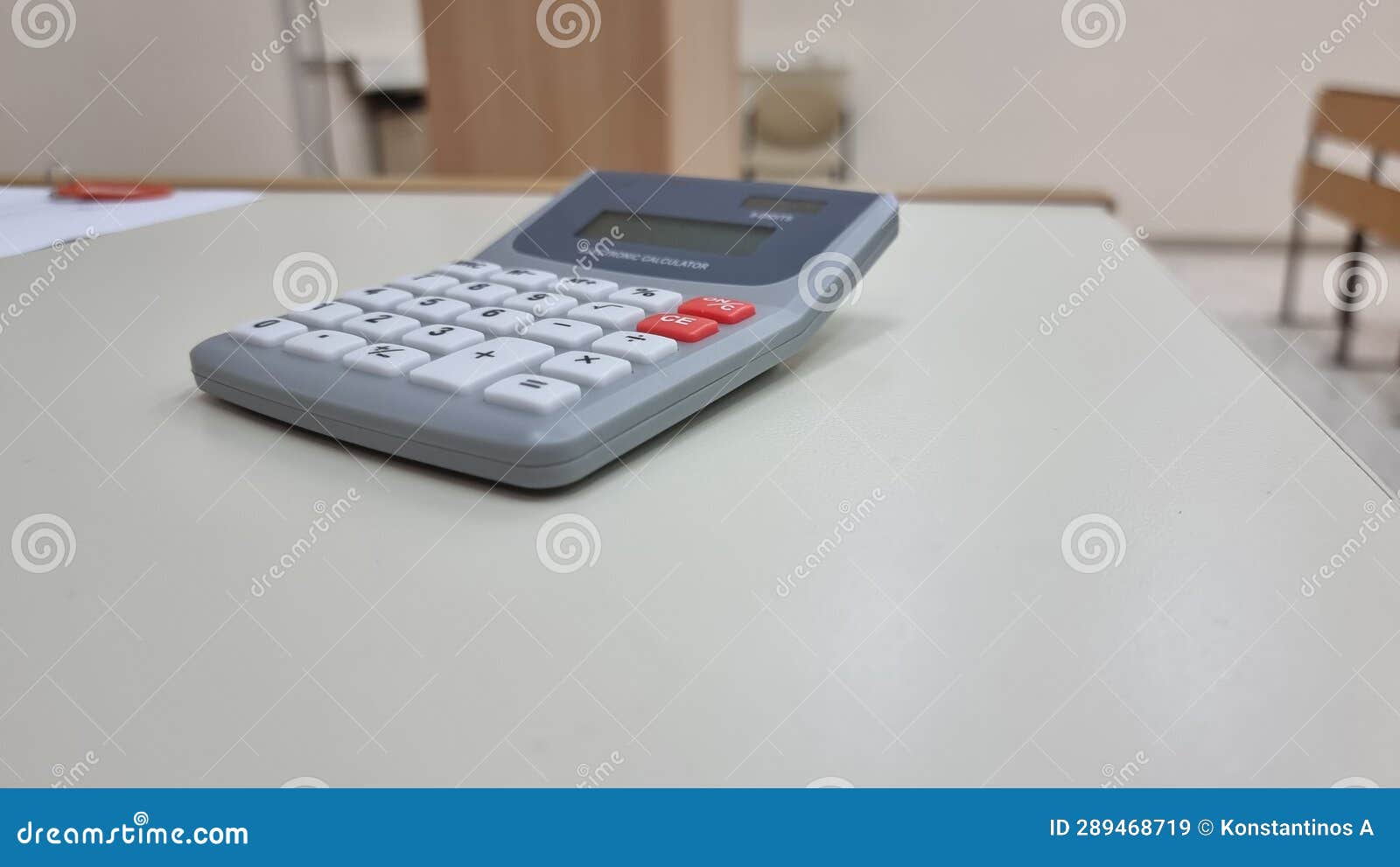 Calculator Electronic Computer Pocket on Empty Background Buttons Stock ...