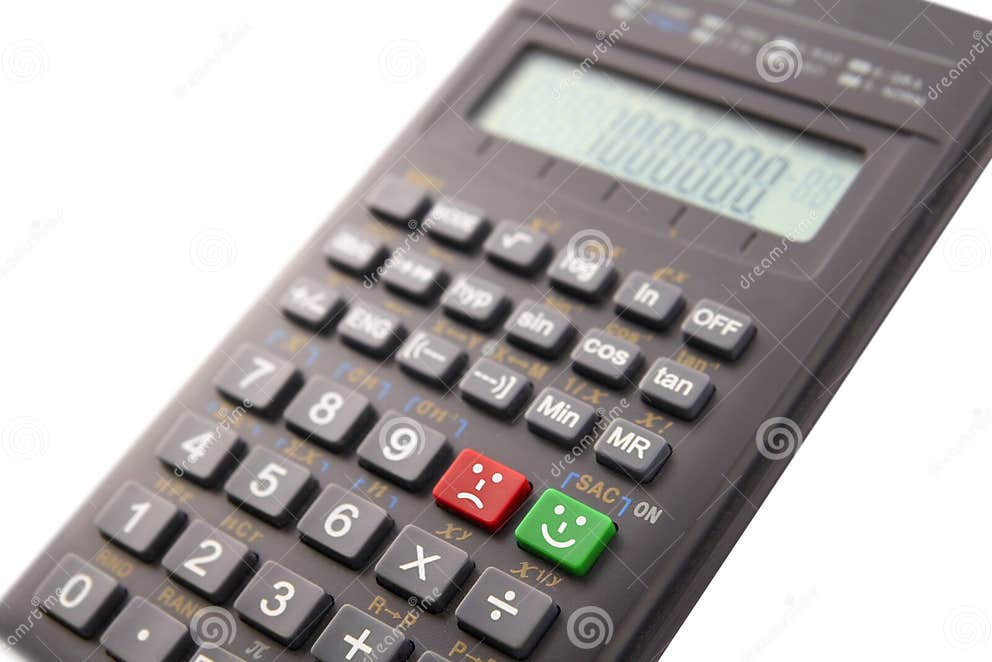 Calculator with emoticons stock image. Image of button - 4893981