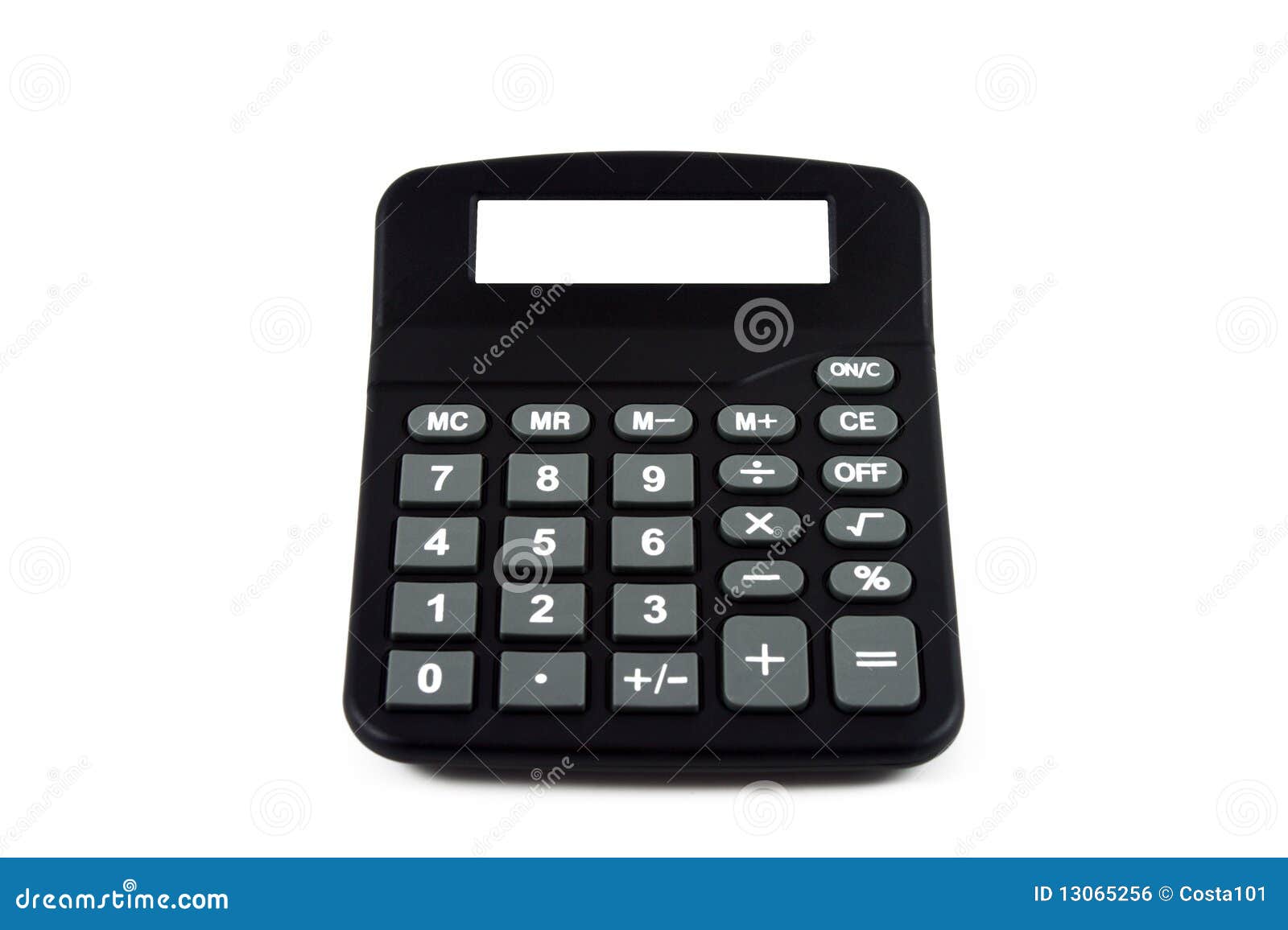 Calculator with Empty Display Stock Photo - Image of divide, equality ...