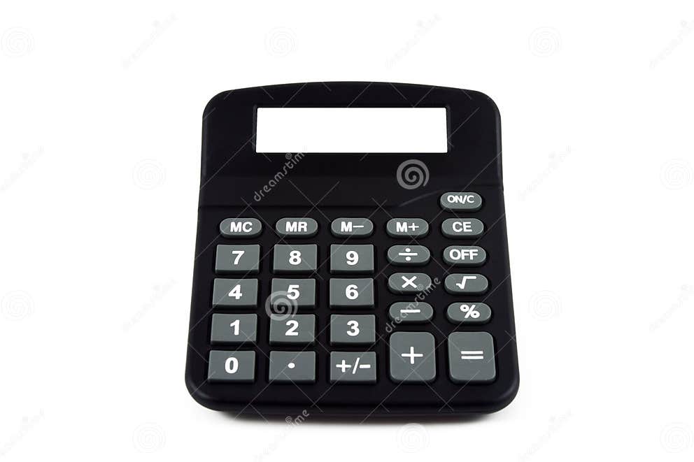 Calculator with Empty Display Stock Photo - Image of divide, equality ...