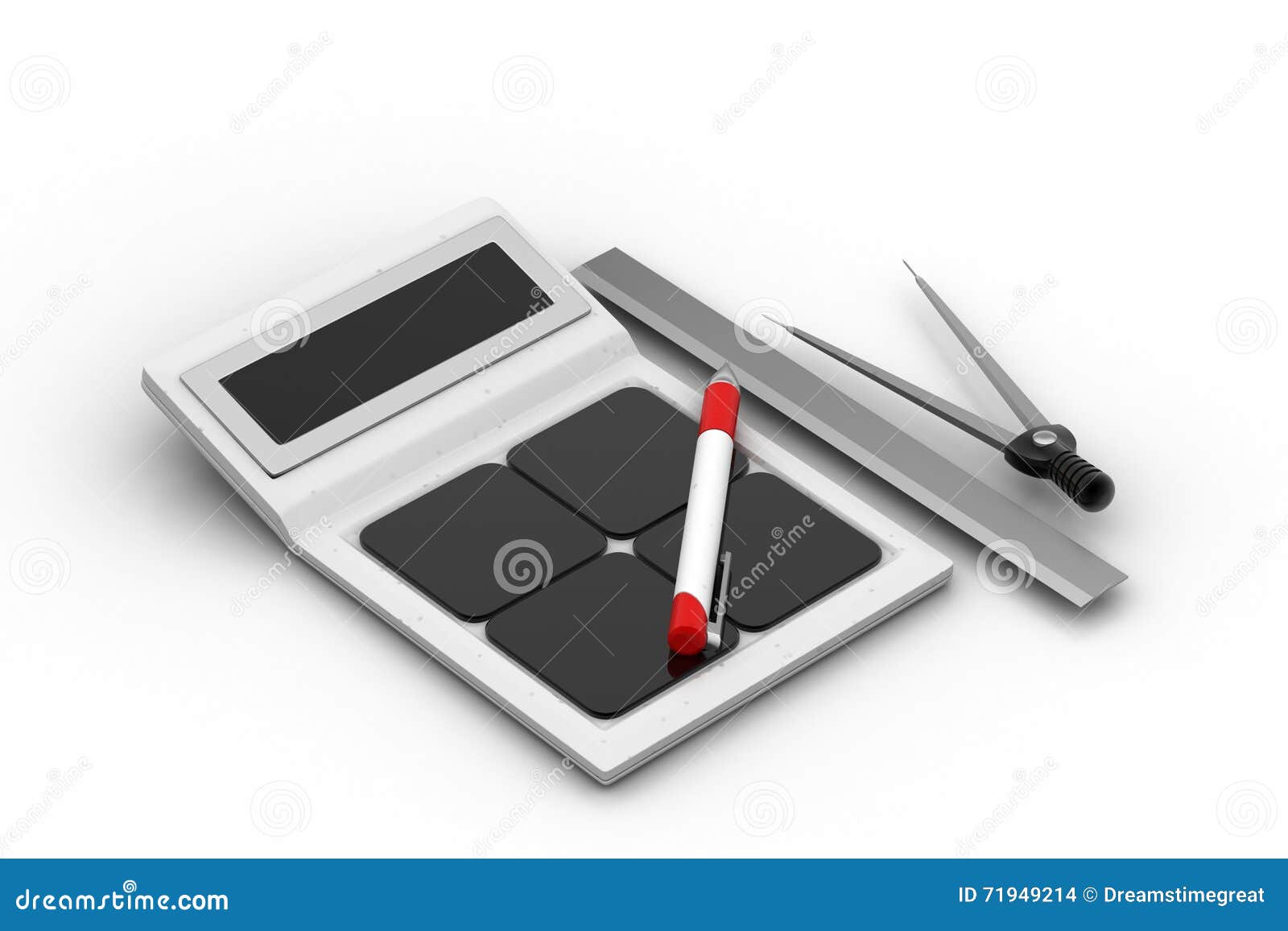 Calculator with Engineering Tools Stock Illustration - Illustration of ...
