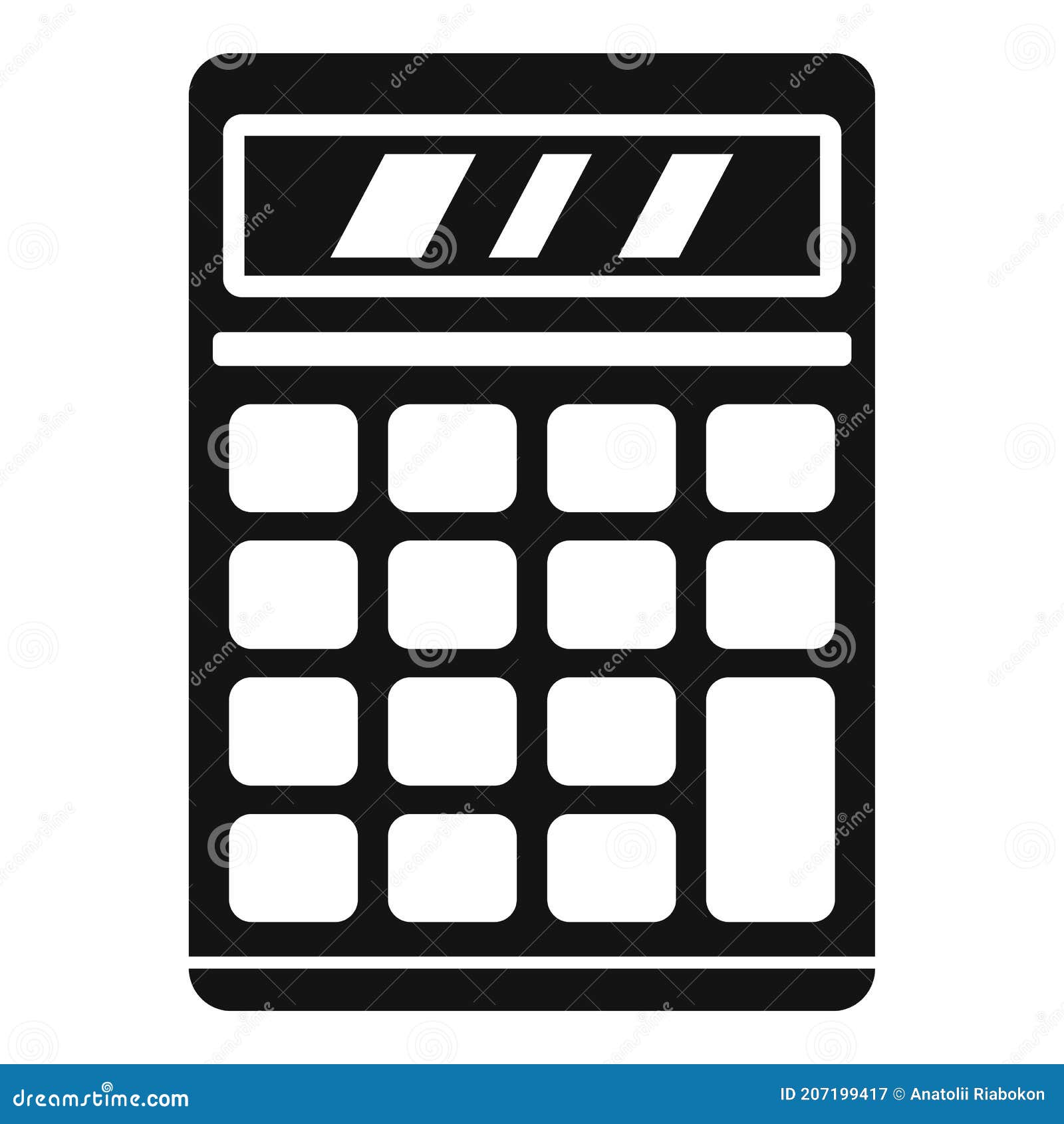 Calculator Estimator Icon, Simple Style Stock Illustration ...