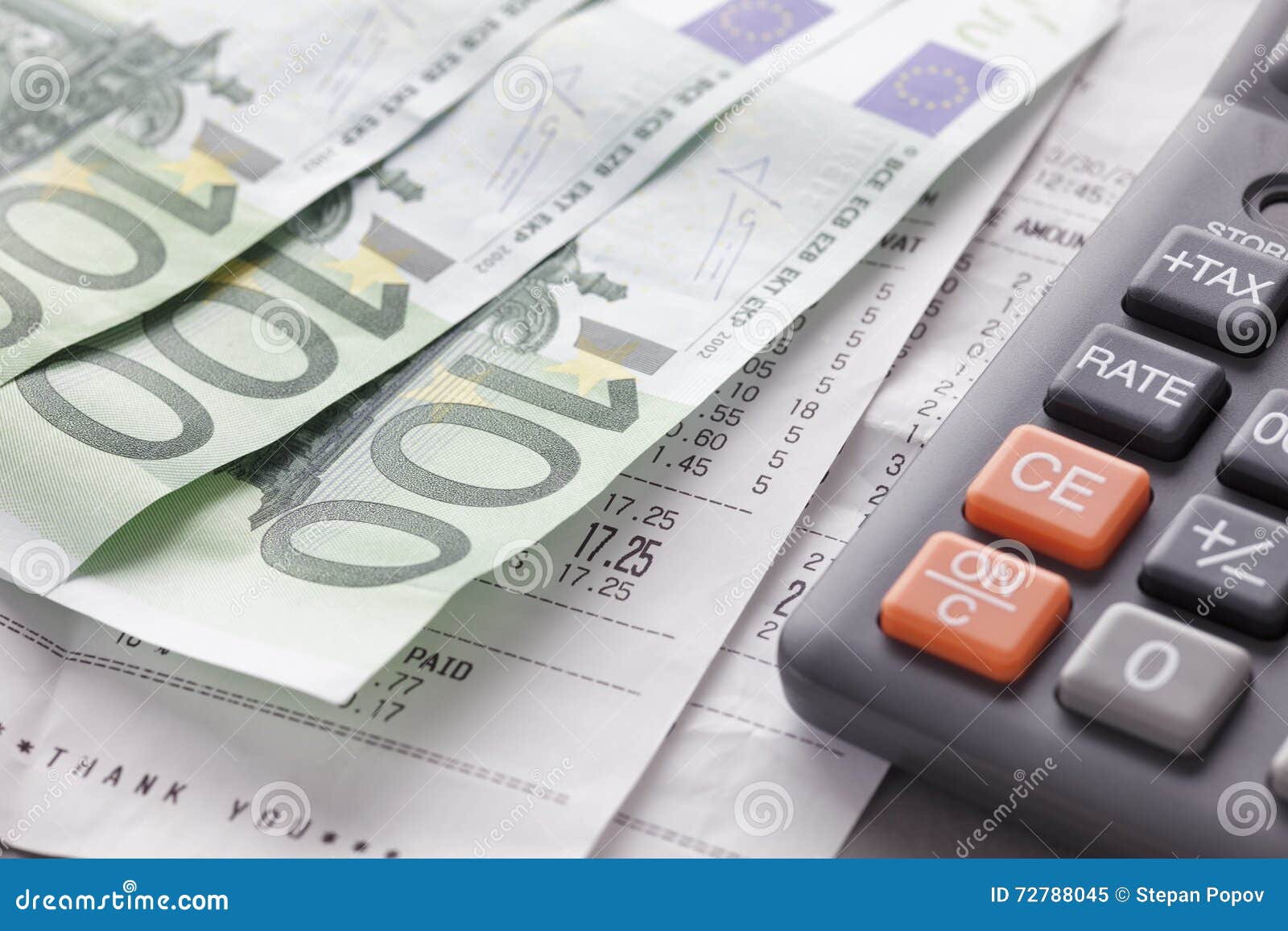 Euro And Receipts Stock Photography | CartoonDealer.com #22244624