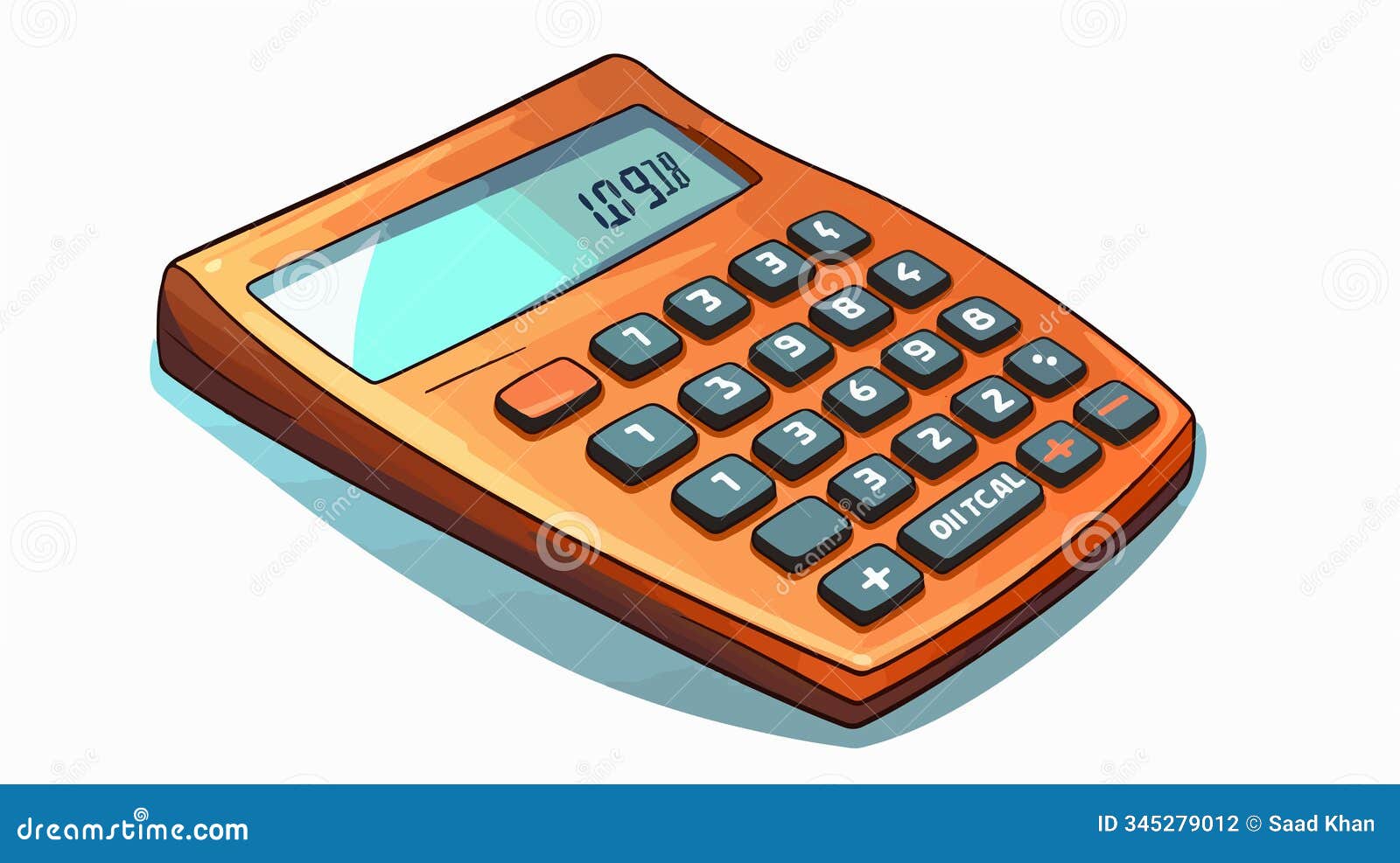 Calculator Functions Design Stock Illustration - Illustration of math ...