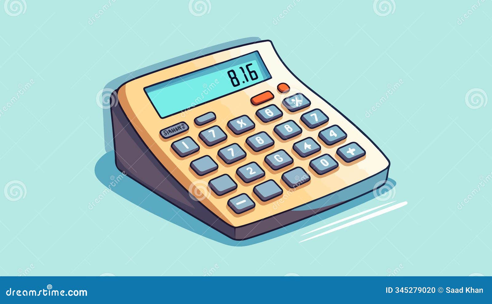 Calculator Functions Design Stock Illustration - Illustration of ...