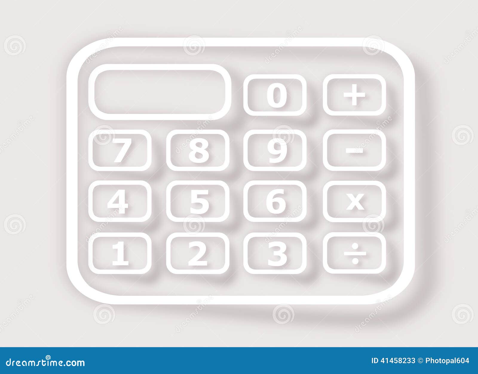 Calculator on Gray Background Stock Illustration - Illustration of ...