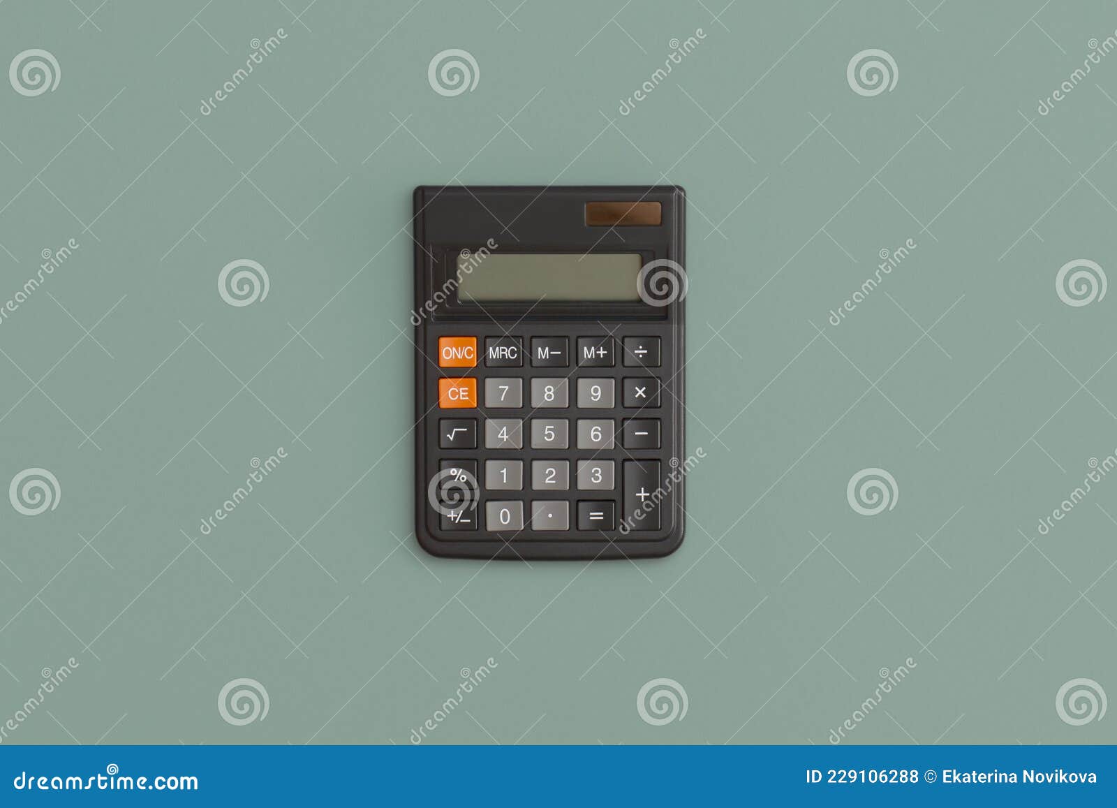 Calculator on Green Background. Back To School Stock Photo - Image of ...