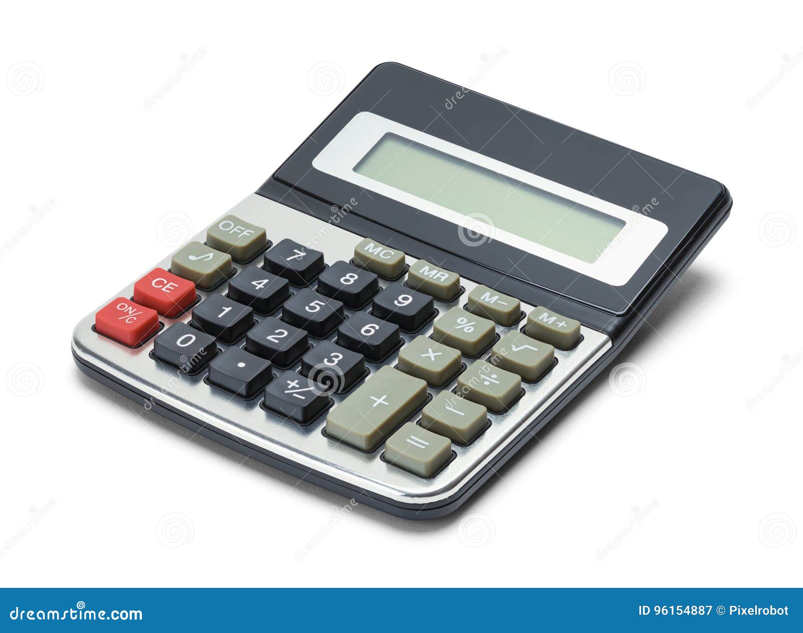 Calculator stock image. Image of isolated, front, grey - 96154887