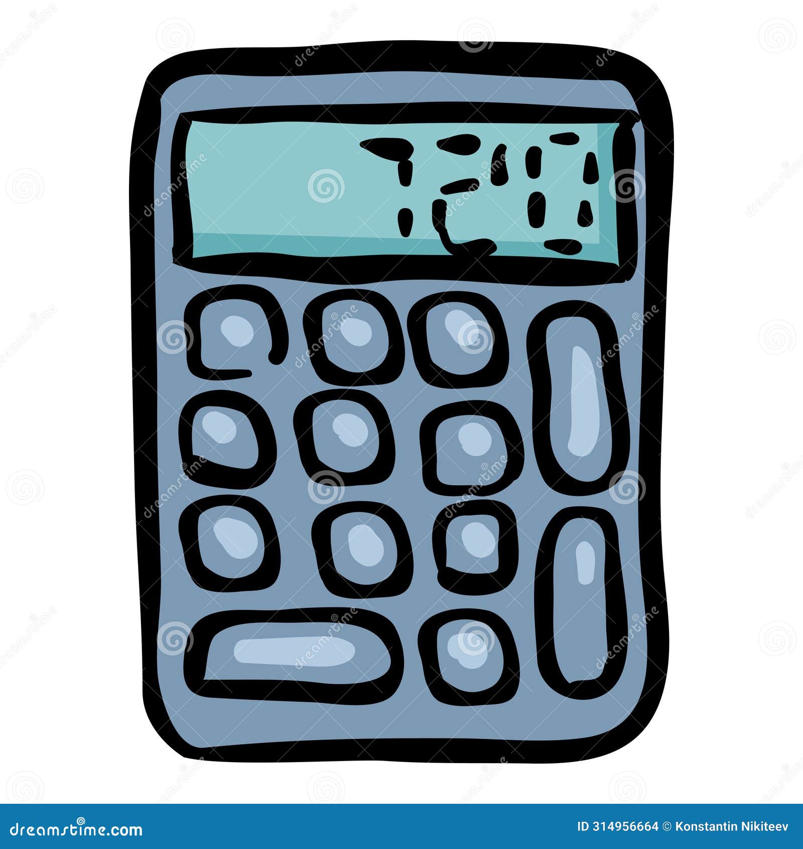 Calculator - Hand Drawn Doodle Icon Stock Vector - Illustration of kids ...