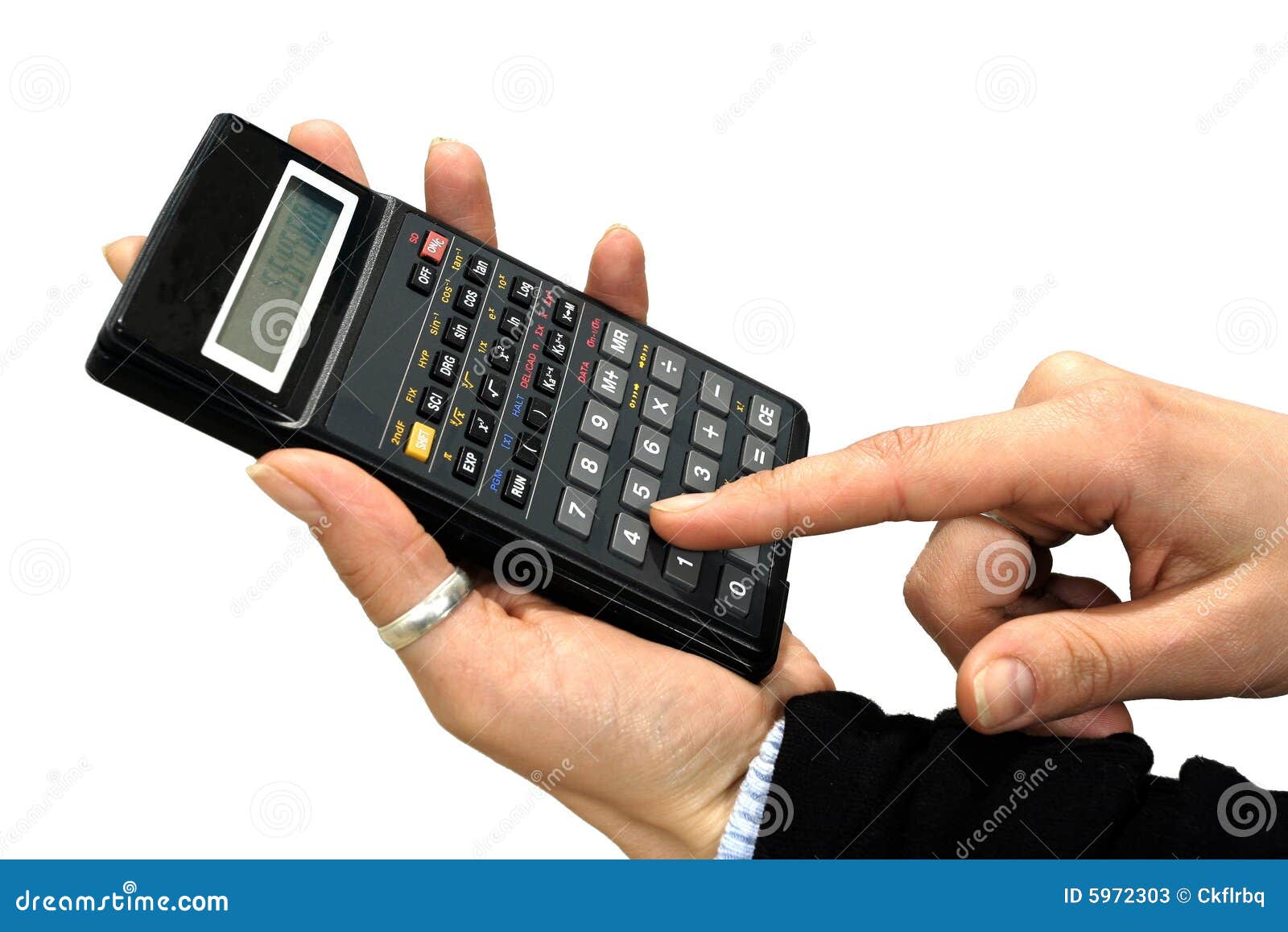 Calculator And Hands Picture. Image: 5972303