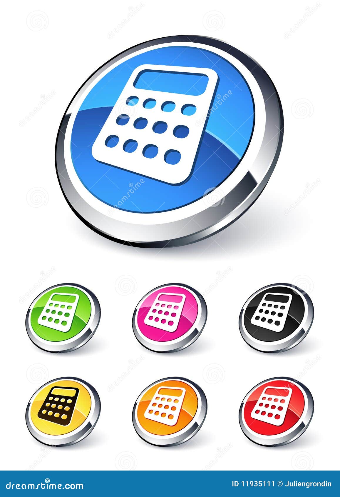 Calculator Icon Set. Mathematic Symbols Collection. Math Color Sign ...