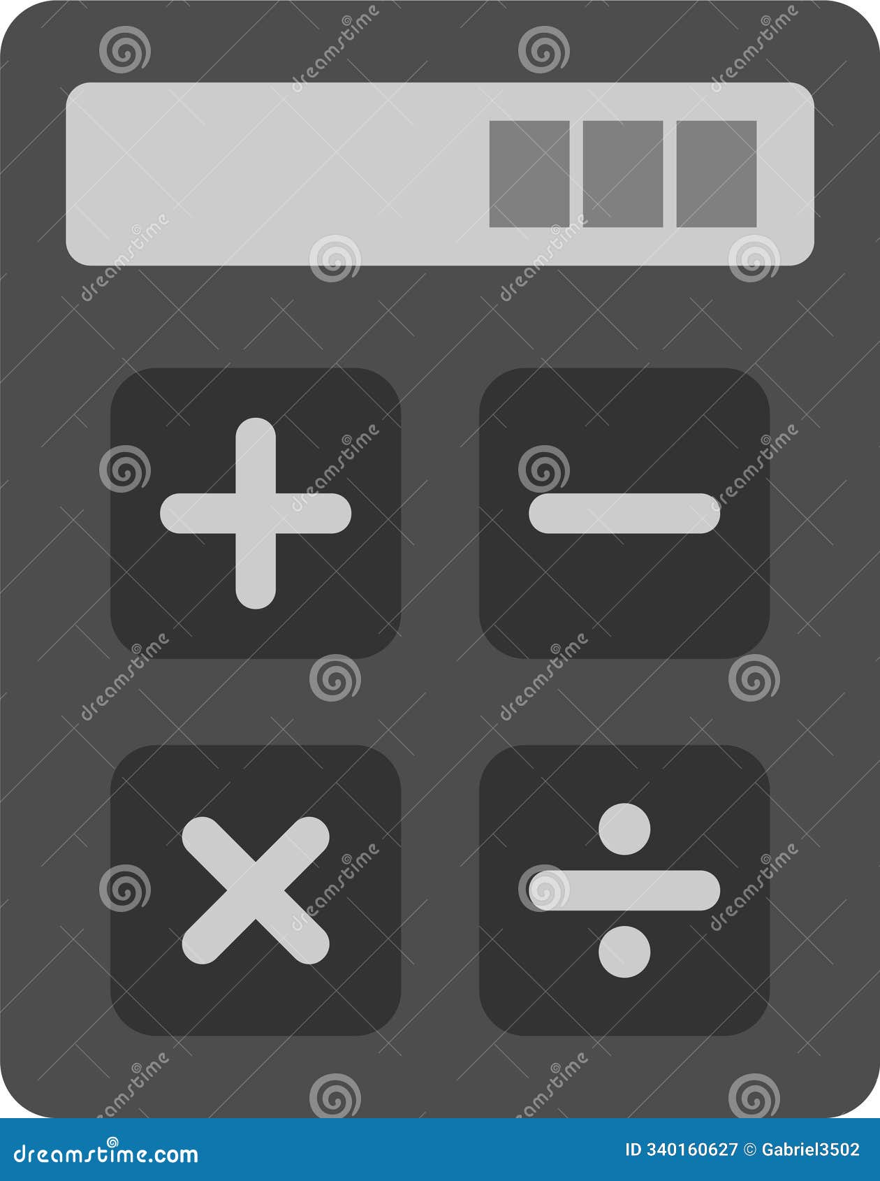 Calculator Icon. Calculator with Math Sign Buttons. Stock Vector ...