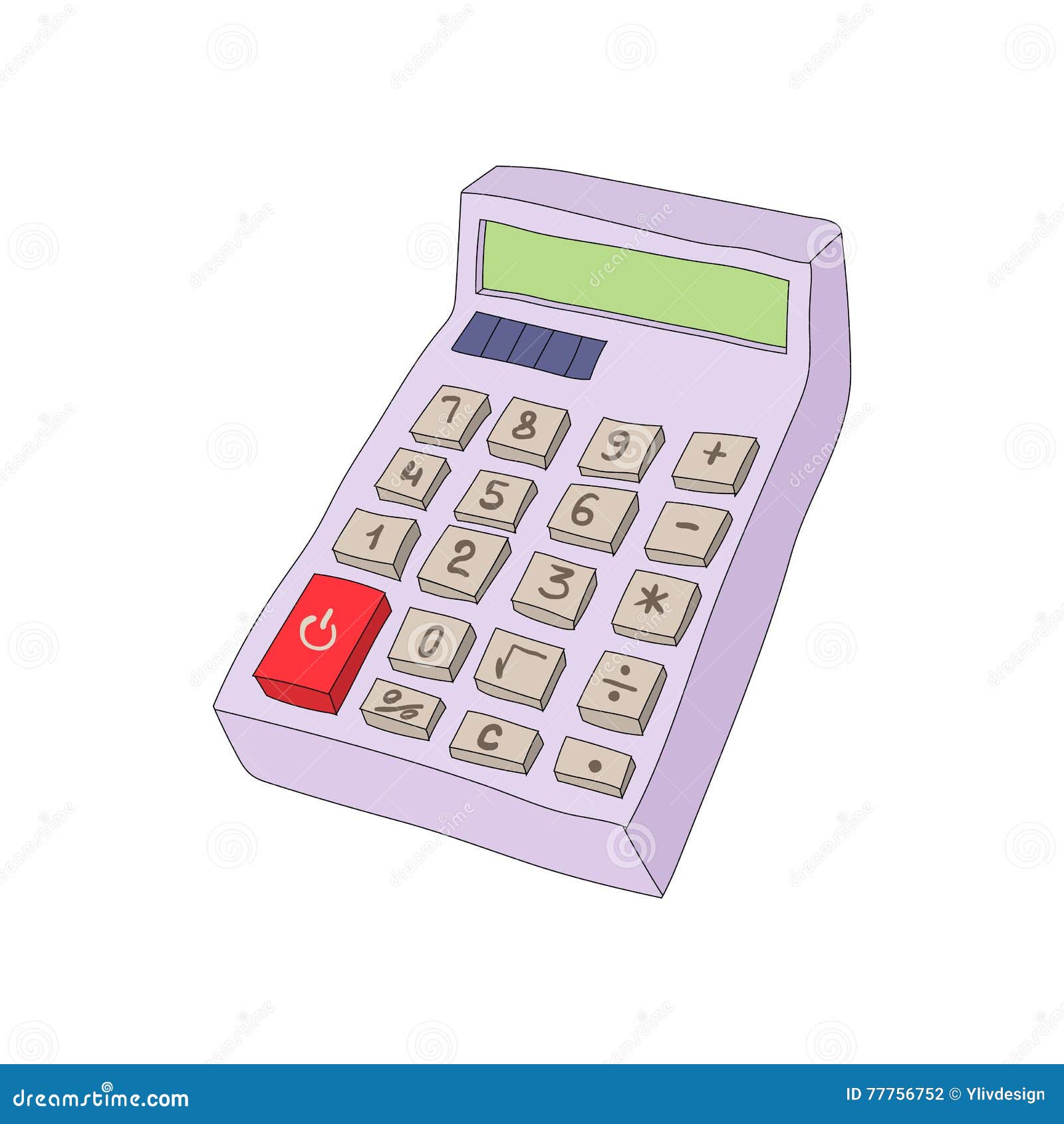 Calculator Icon in Cartoon Style Stock Vector - Illustration of economy ...