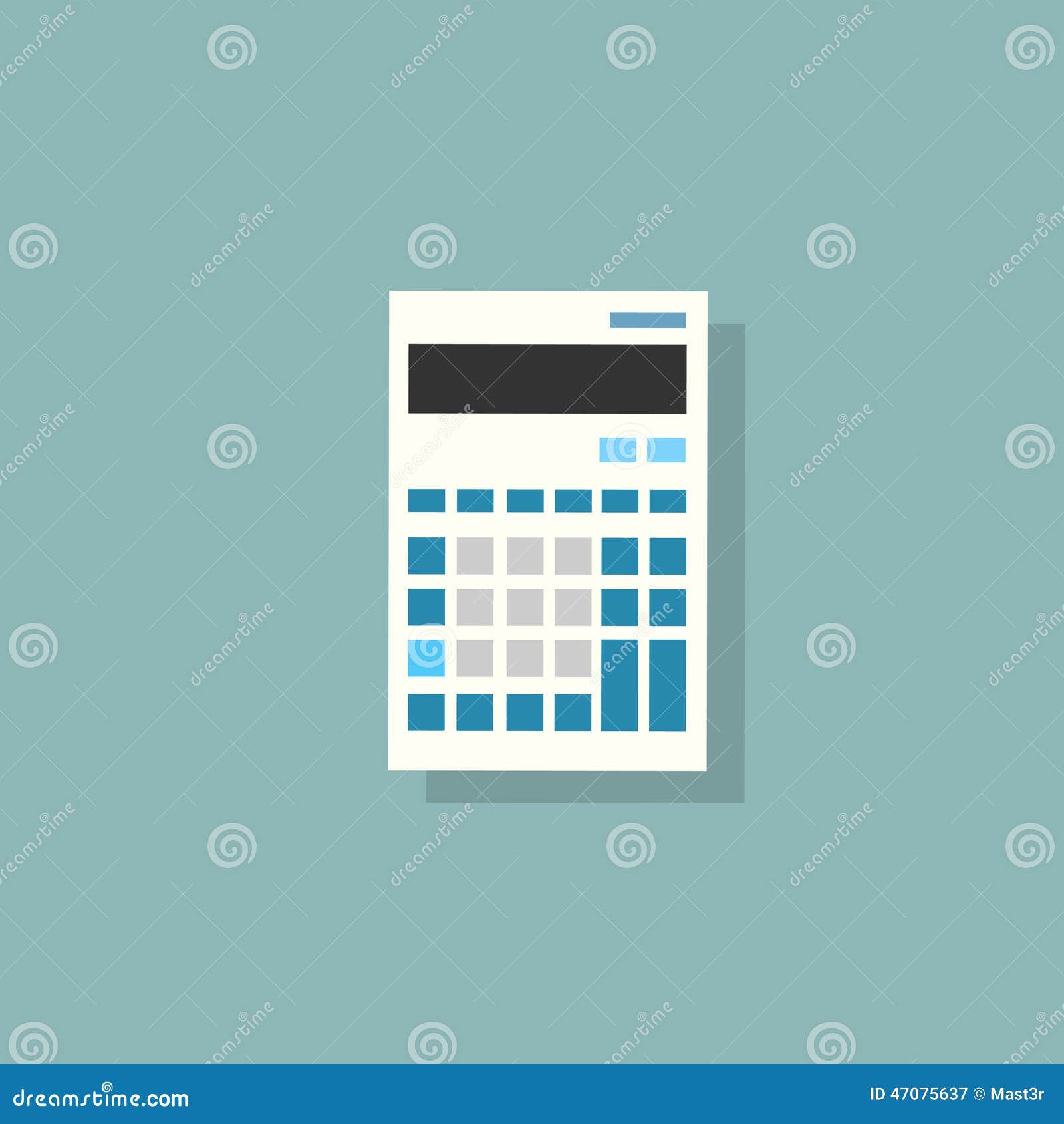 Calculator Icon Color Flat Design Vector Stock Vector - Illustration of ...