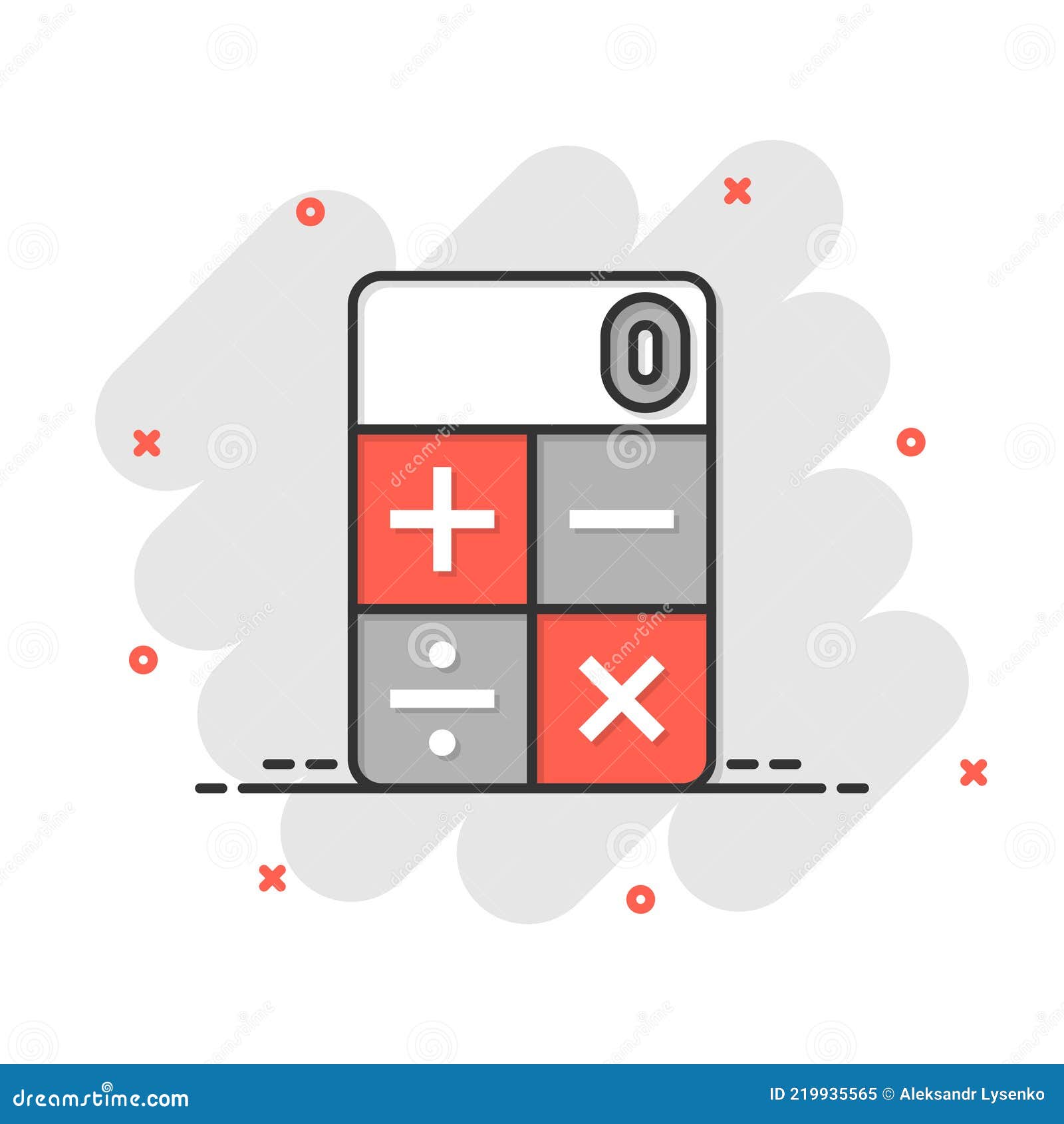 Calculator Icon in Comic Style. Calculate Cartoon Vector Illustration ...