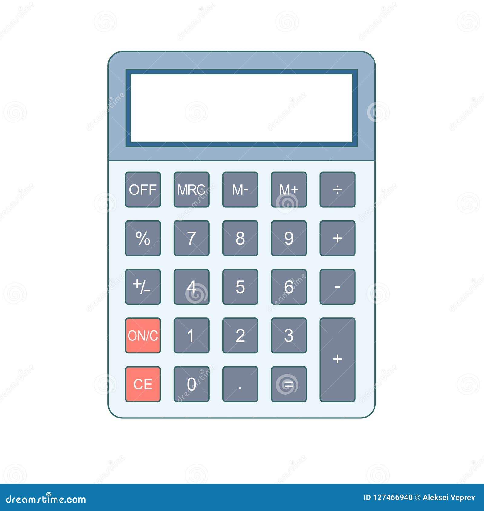 Calculator Icon in Flat Style. Stock Vector - Illustration of icon ...
