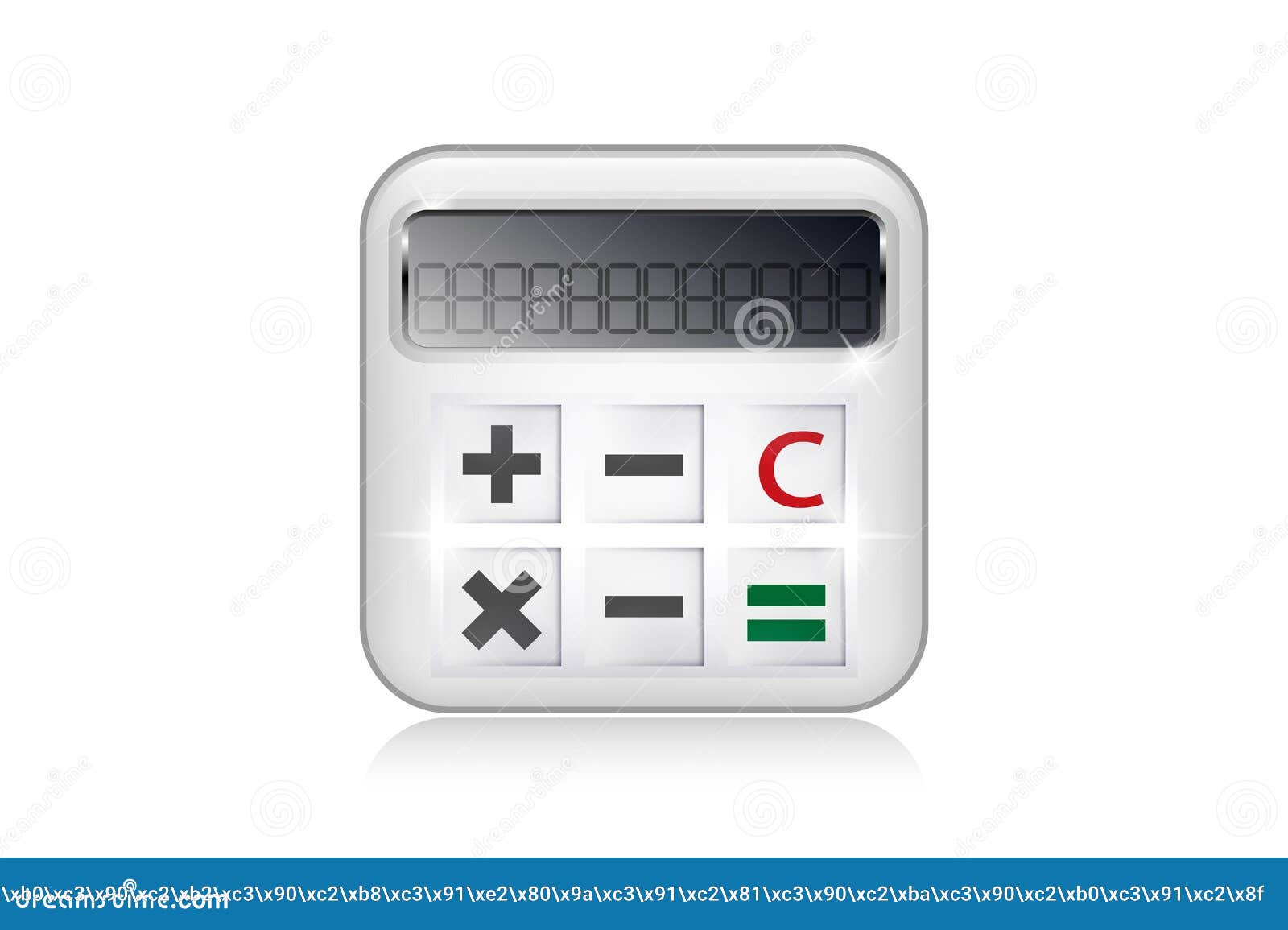 Calculator Icon for Mobile Application. Isolated Object Illuction ...