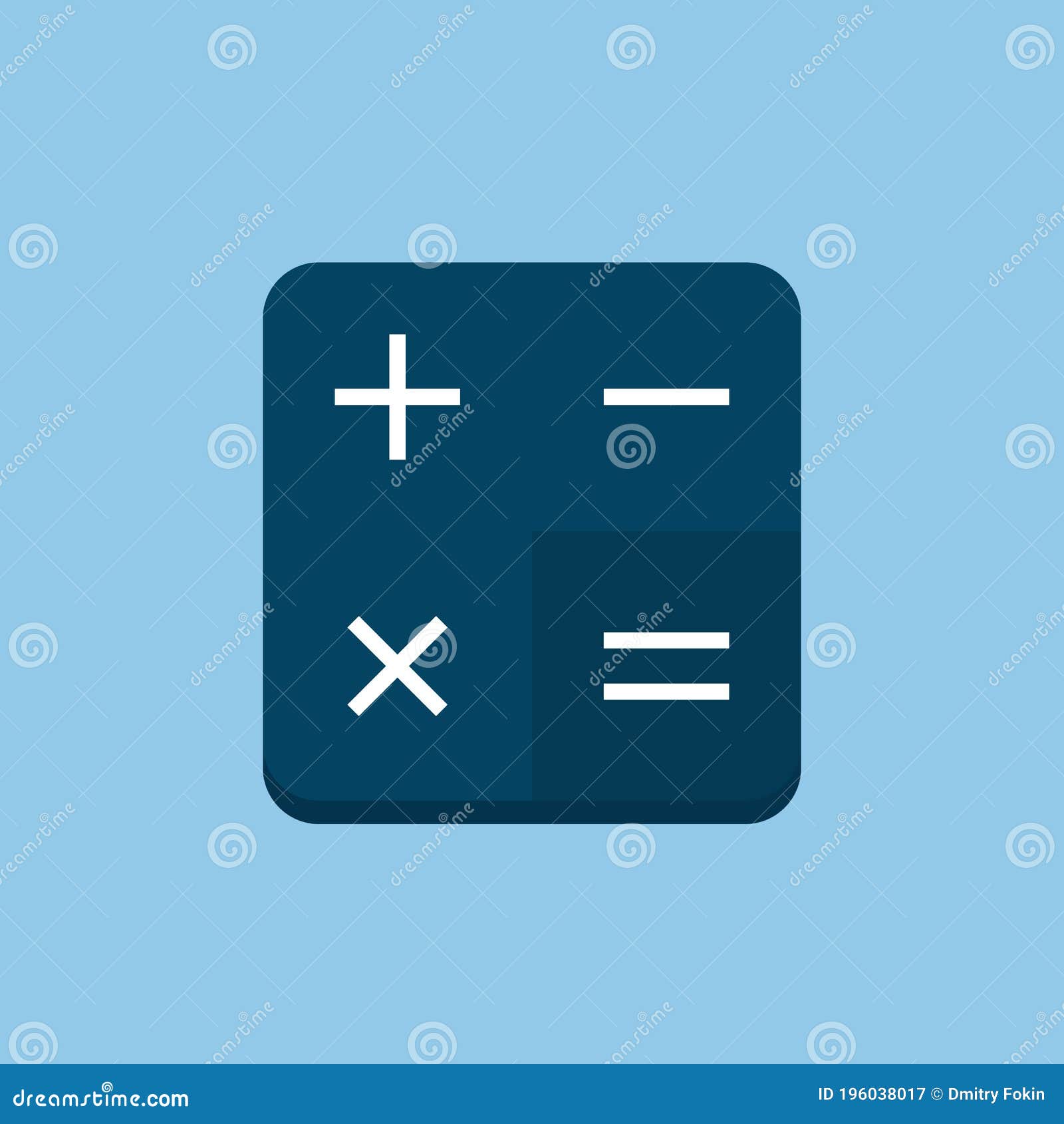 Calculator Icon, Modern Minimal Flat Design Style, Vector Illustration ...