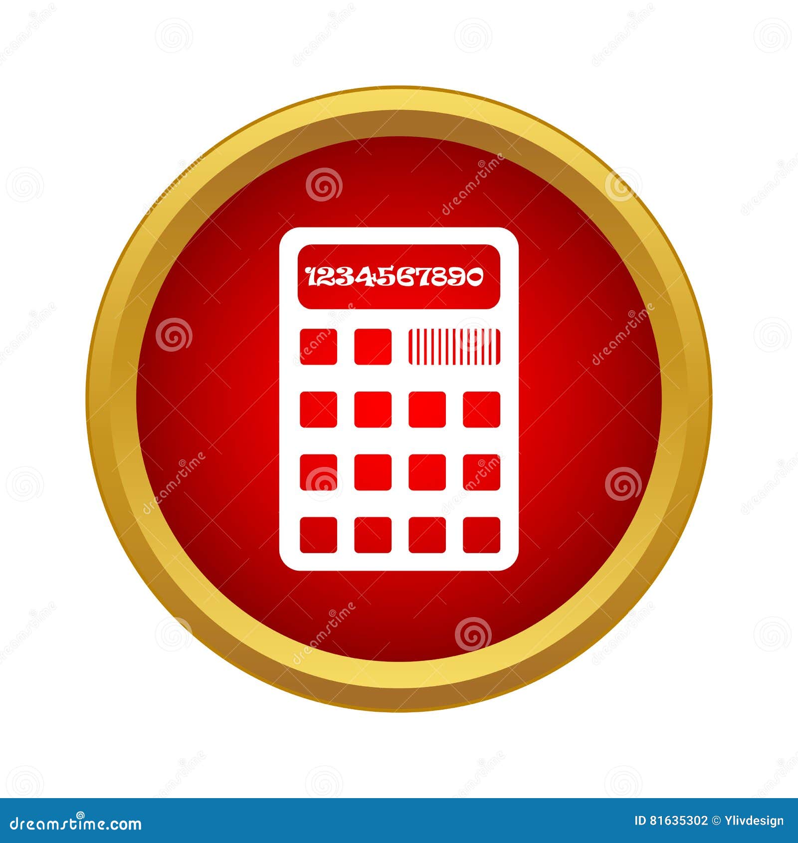 Calculator Icon, Simple Style Stock Vector - Illustration of device ...