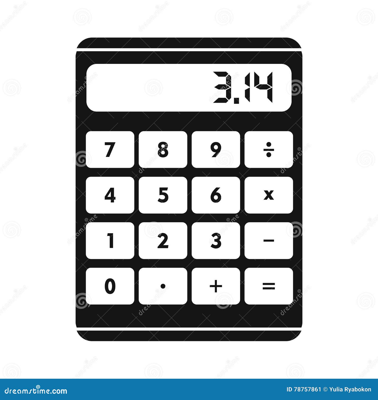Calculator Icon in Simple Style Stock Vector - Illustration of office ...