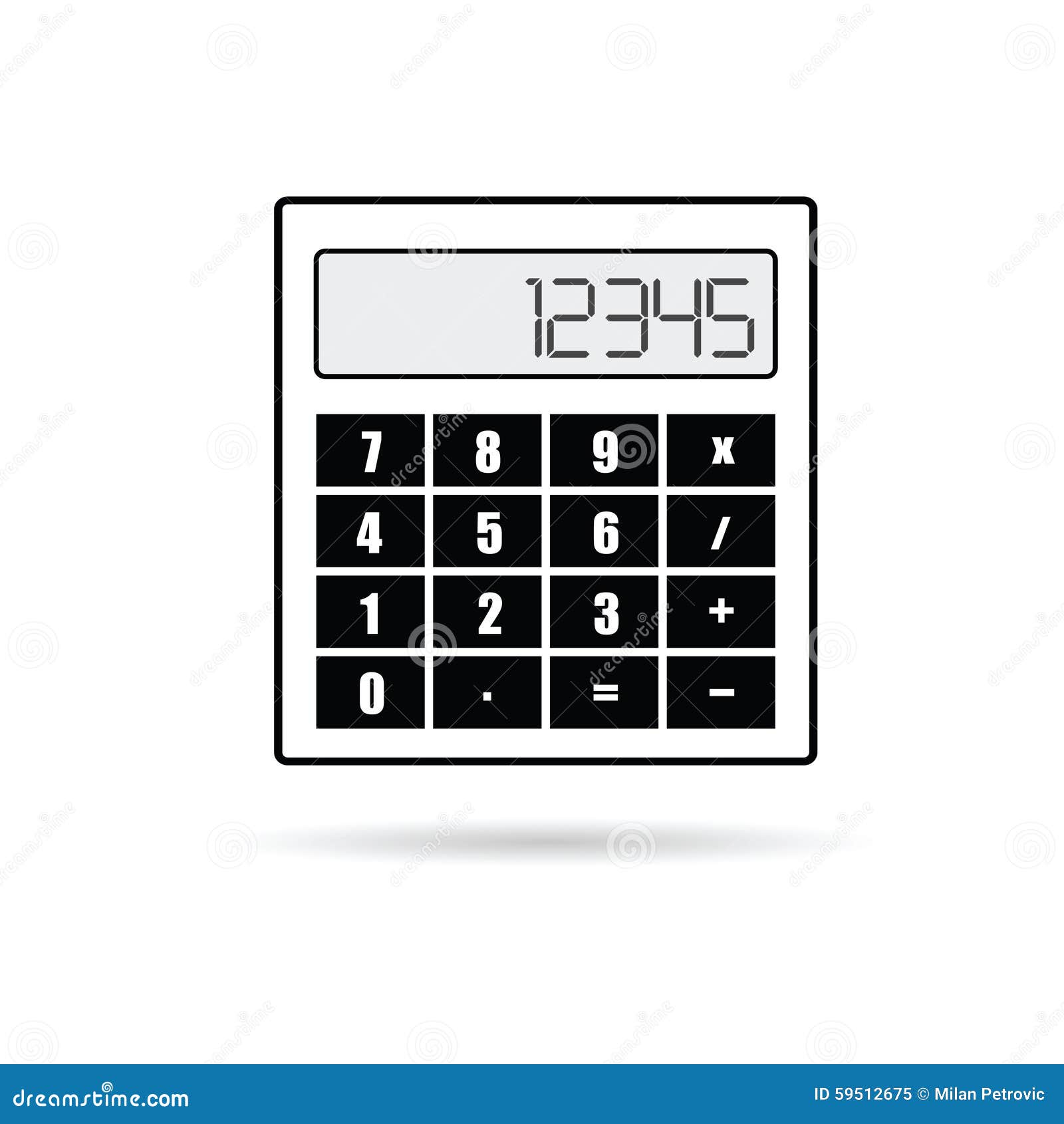 Calculator icon vector stock vector. Illustration of isolated - 59512675