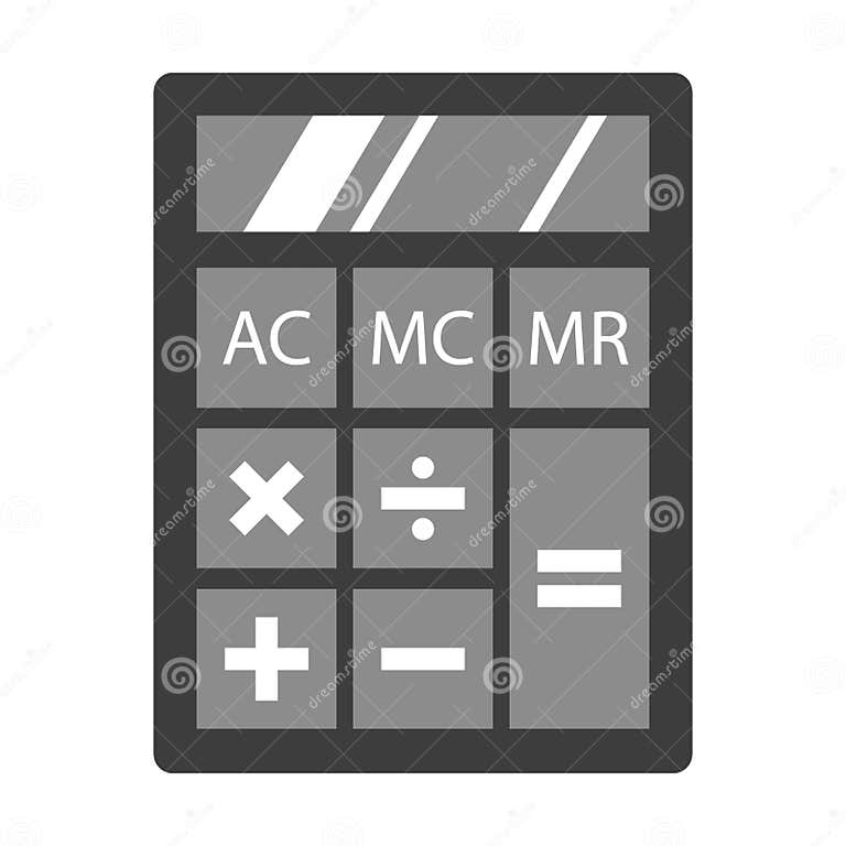 Calculator Icon Vector Isolated. Digital Tool for Math Operations Stock ...