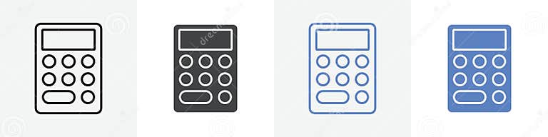 Calculator Icon Vector Set Use for Web Stock Vector - Illustration of ...
