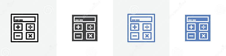 Calculator Icon Vector Set Use for Web Ui or App Stock Vector ...