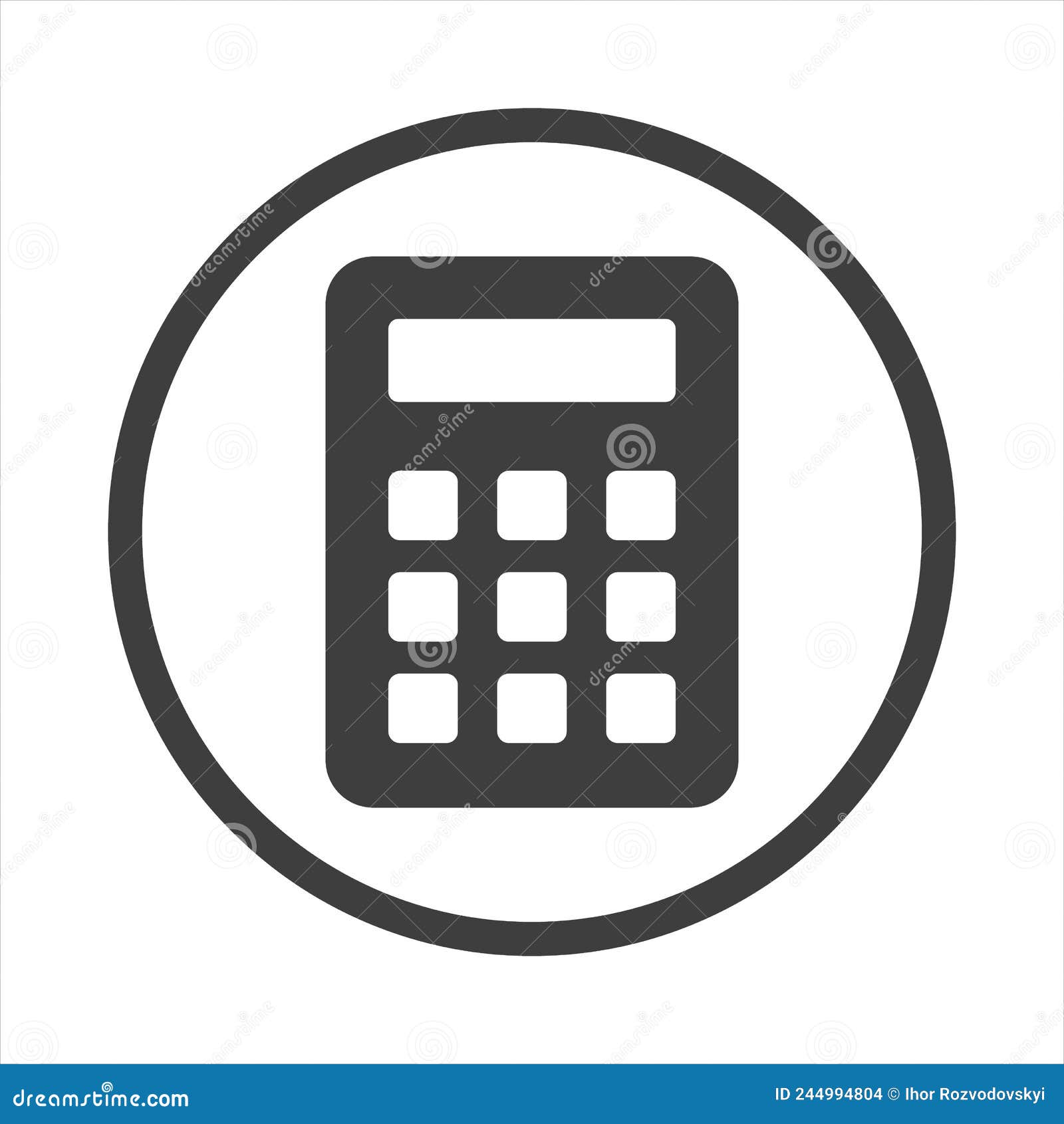 Calculator Icon on White Background. Plus Minus, Multiplication Equal ...