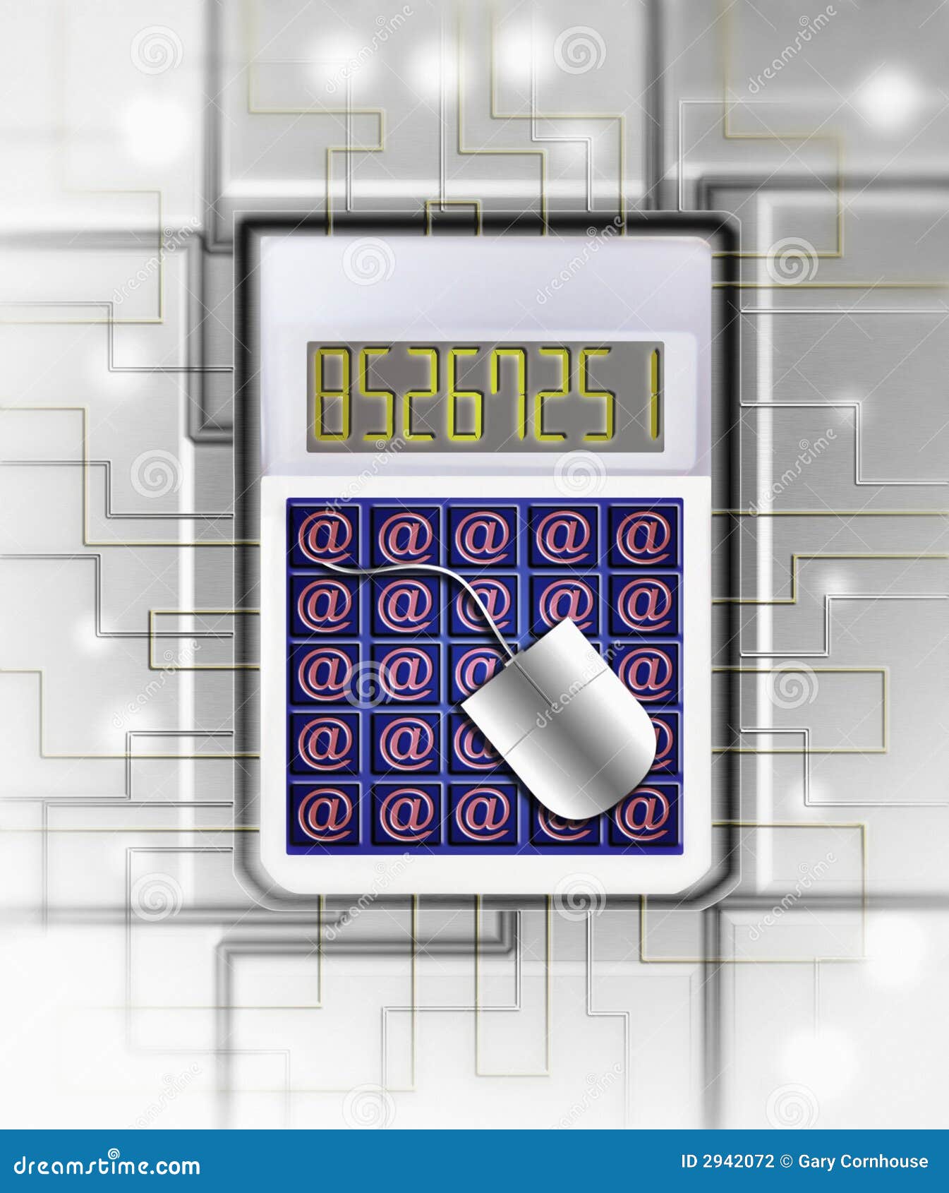 Calculator With Internet Symbo Picture. Image: 2942072