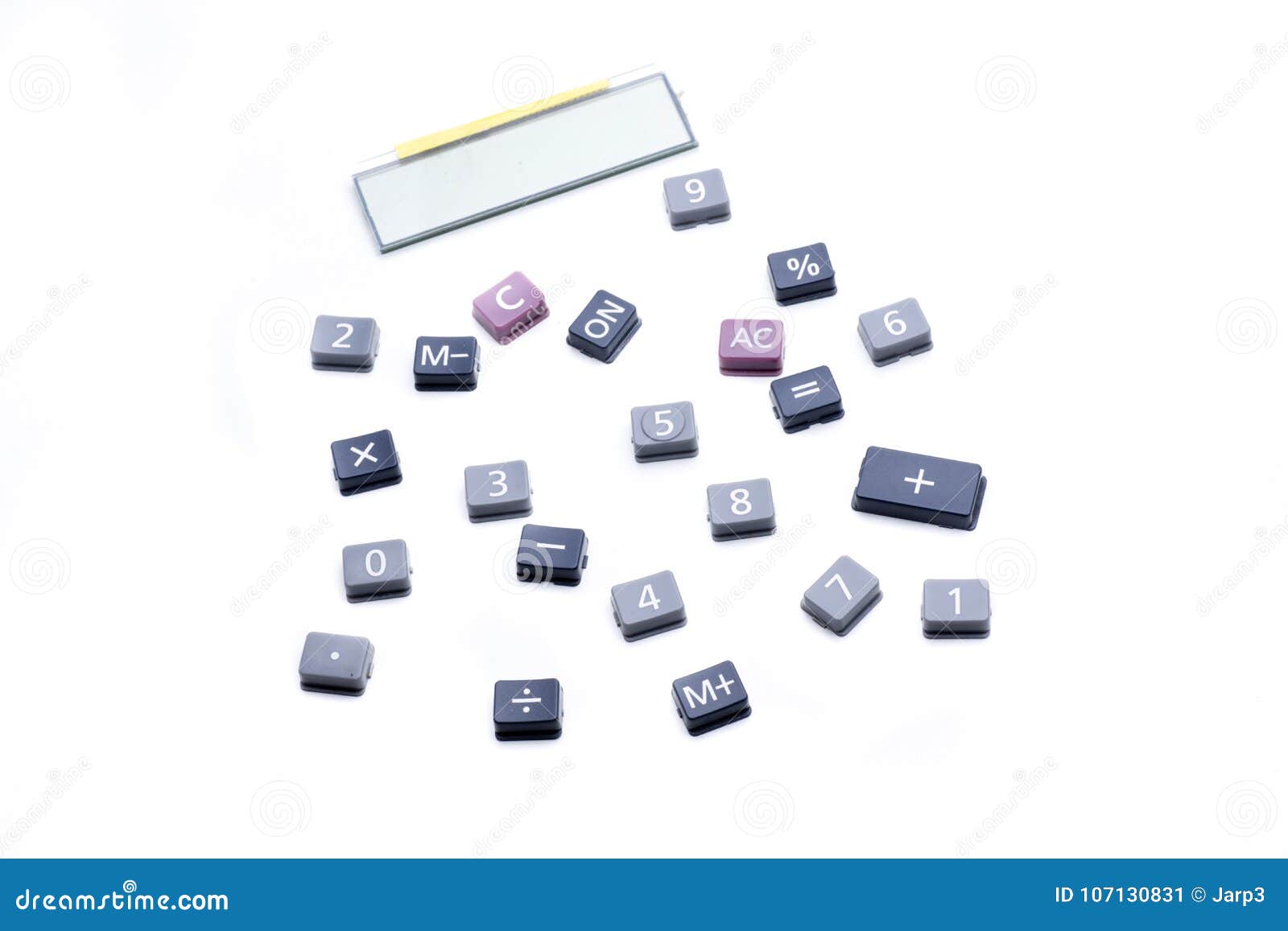 Calculator keys simulating stock image. Image of isolated - 107130831