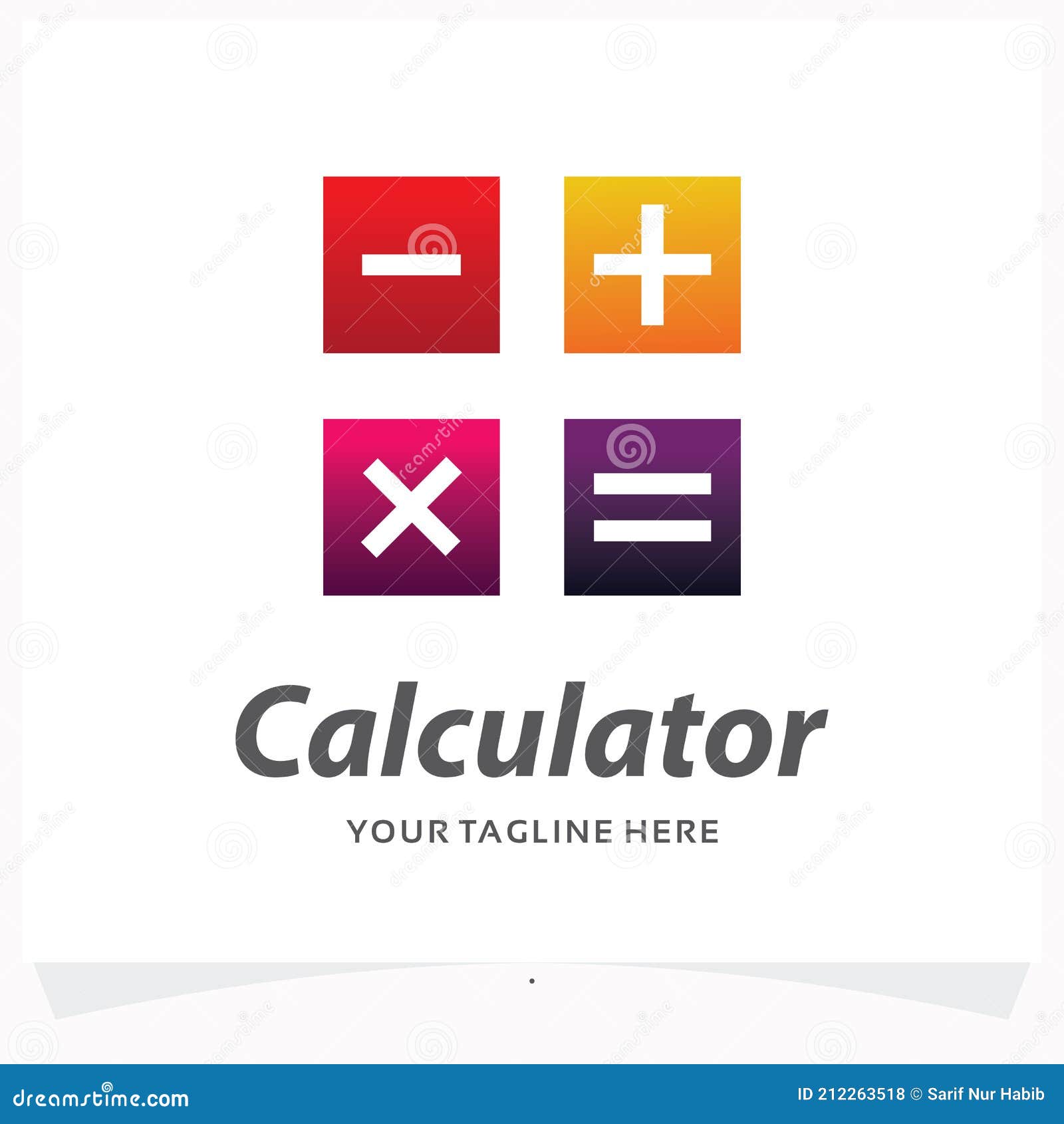 Calculator Logo Design Template Stock Vector - Illustration of balance ...