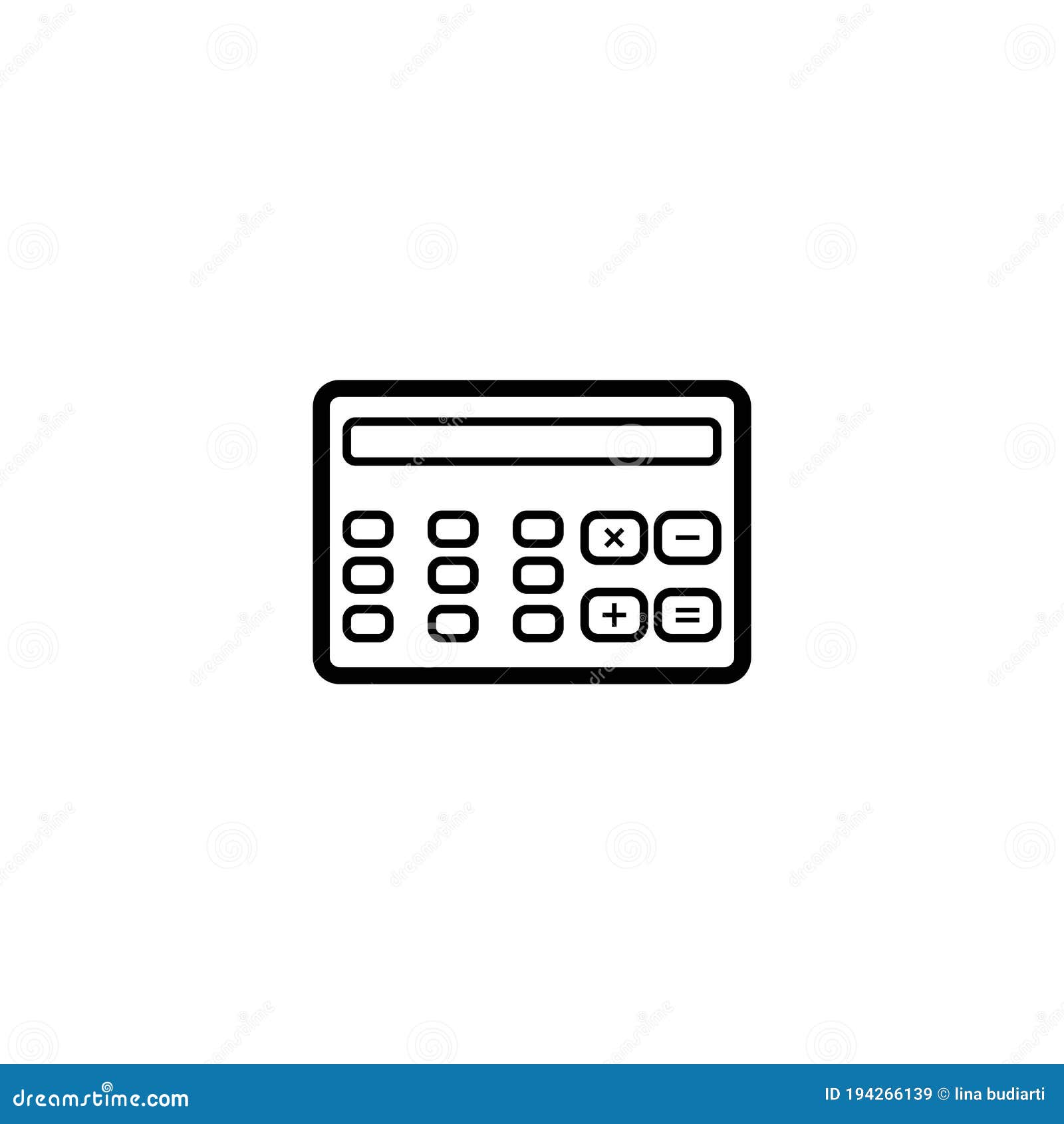 Calculator logo stock vector. Illustration of math, maths - 194266139
