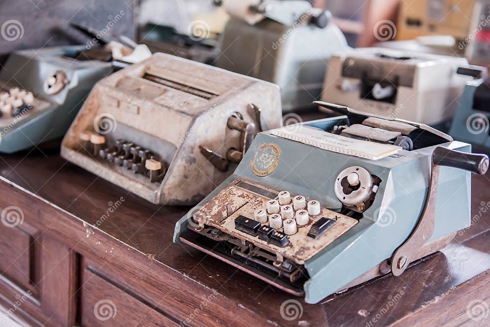 Calculator machine stock photo. Image of machine, typewriter - 55067224