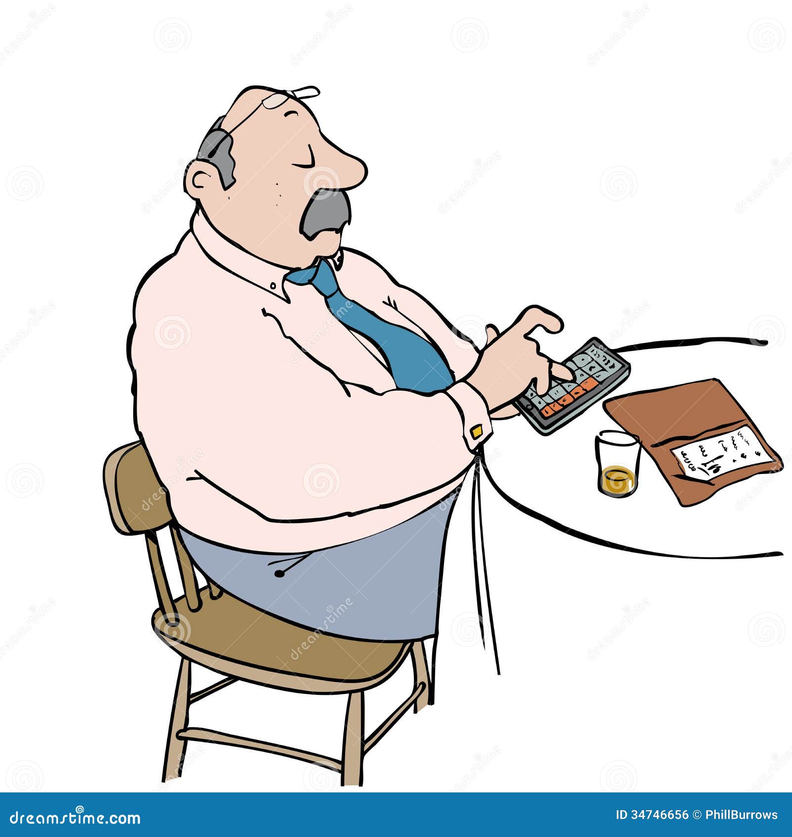 Calculator man stock vector. Illustration of paying, cartoon - 34746656