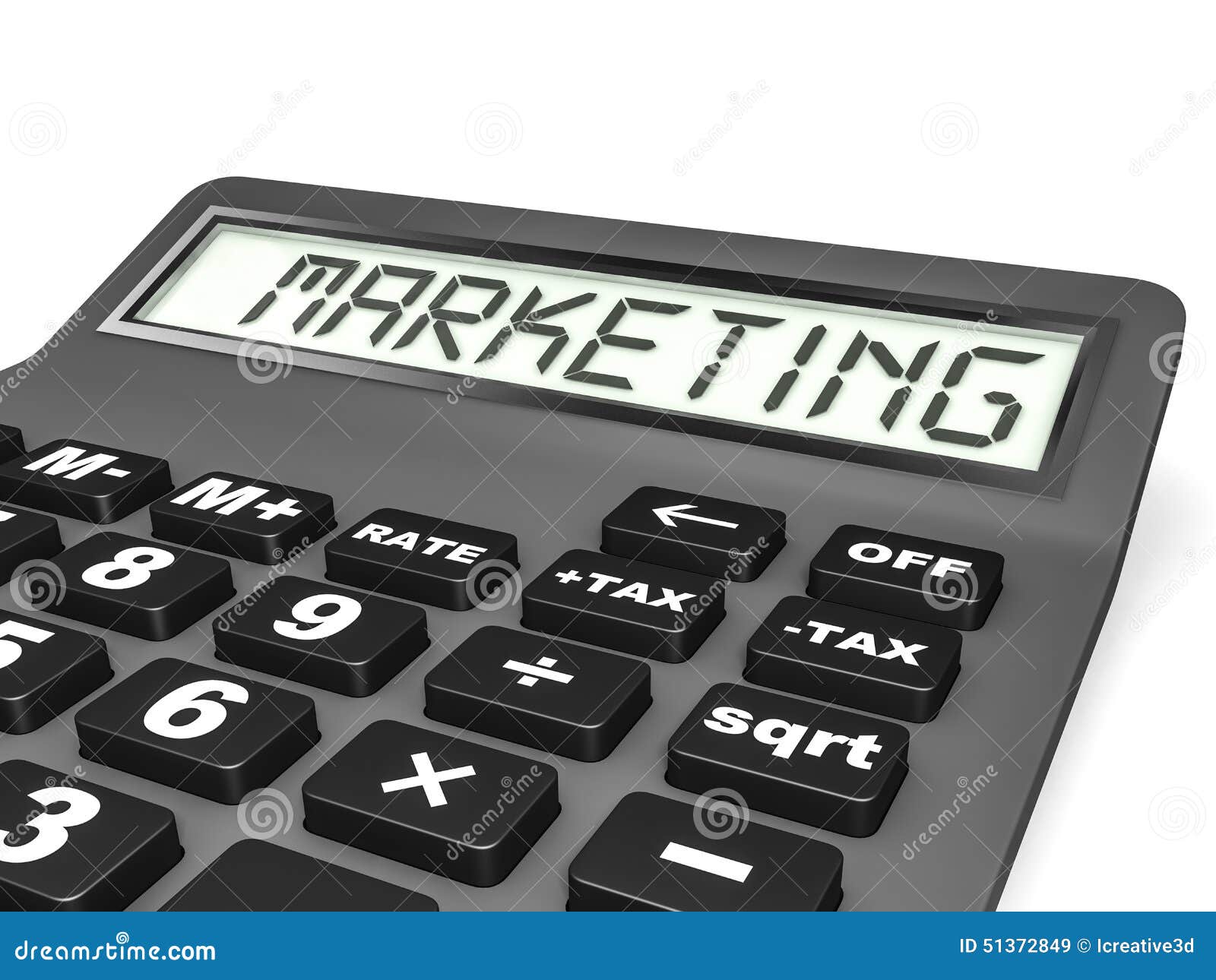 Calculator with MARKETING on Display. Stock Illustration - Illustration ...