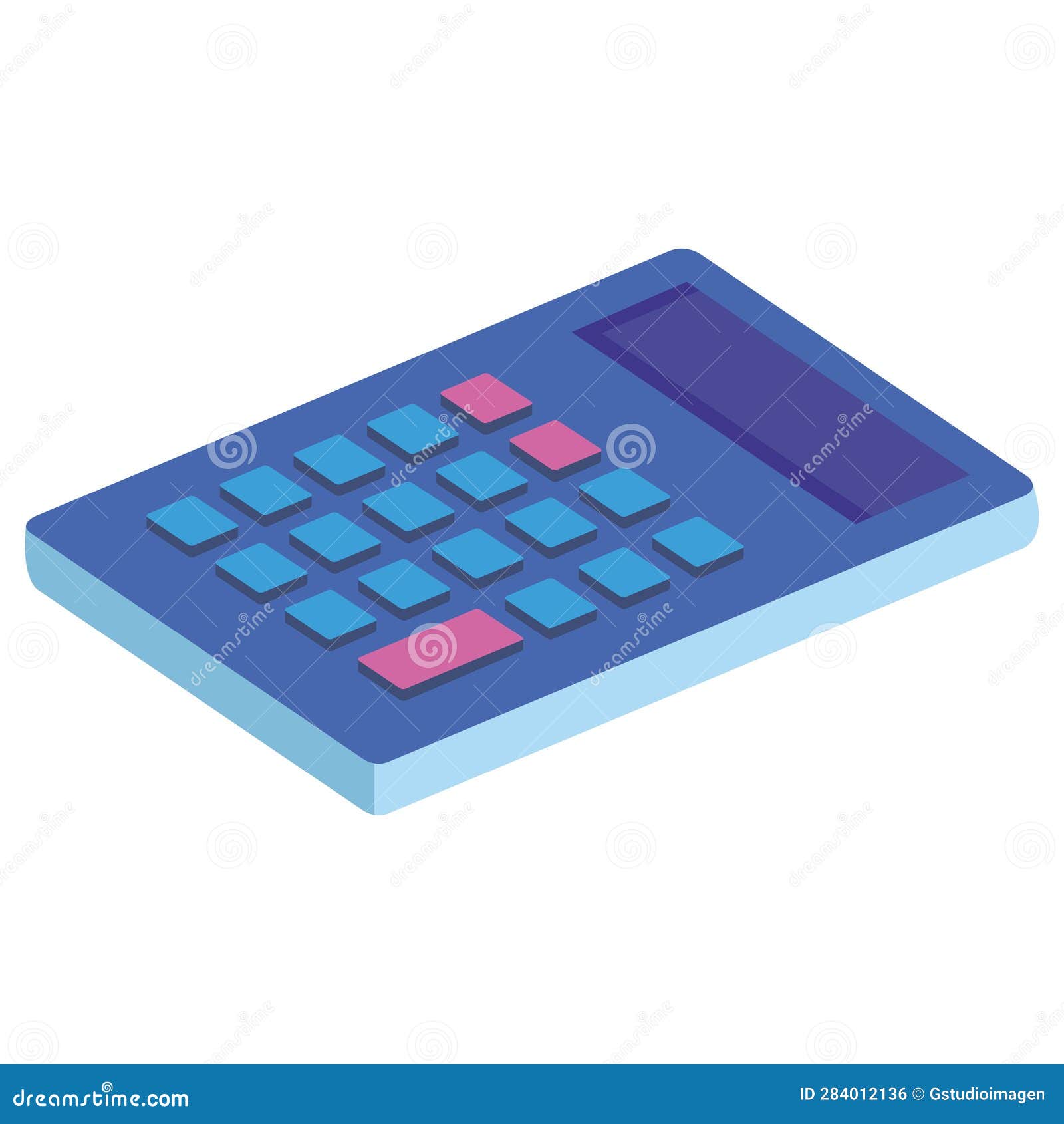 Calculator math device stock vector. Illustration of isolated - 284012136